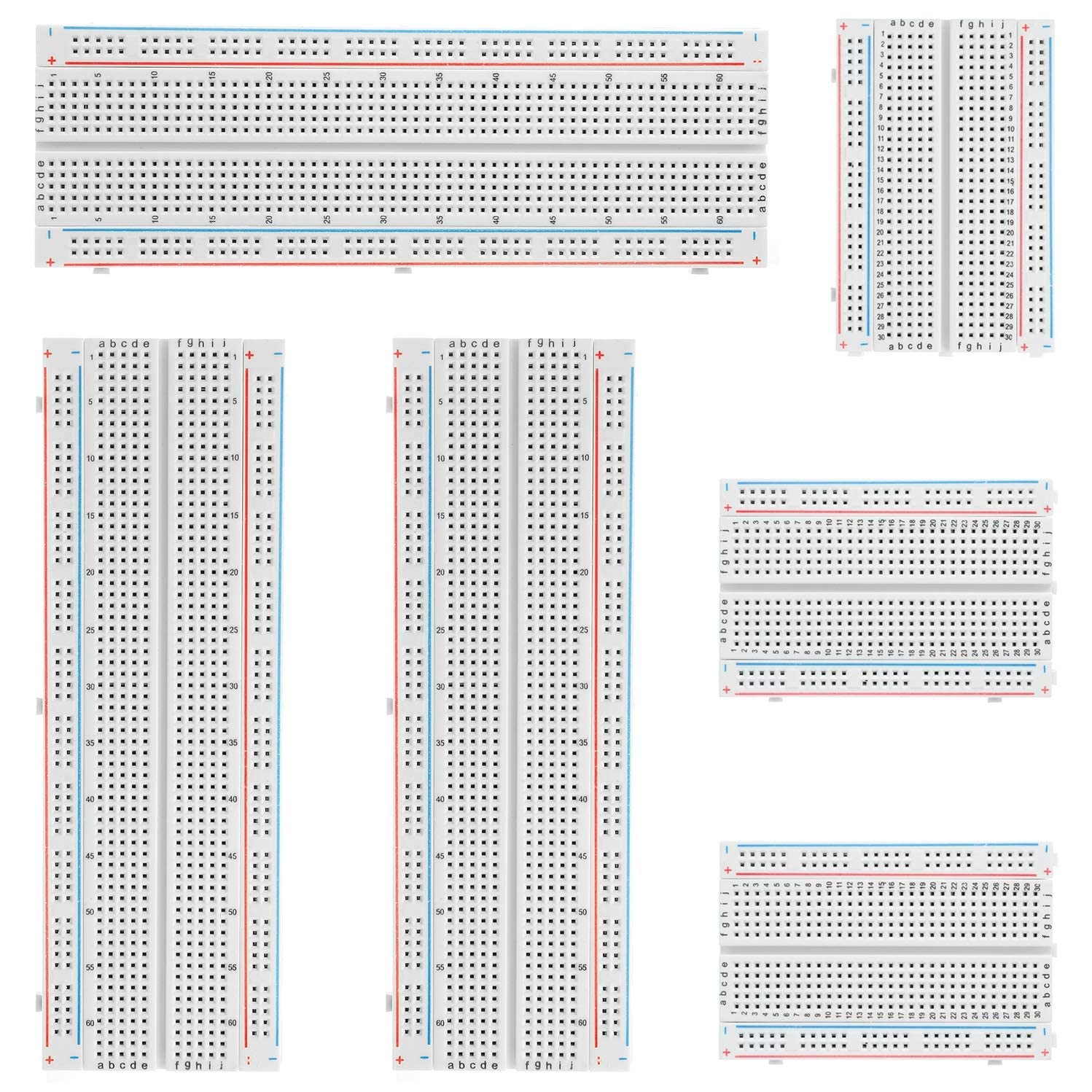 SP Breadboard Set Prototype Board - 3 PCS 400 Pin Plus 3 PCS 830 Pin ...