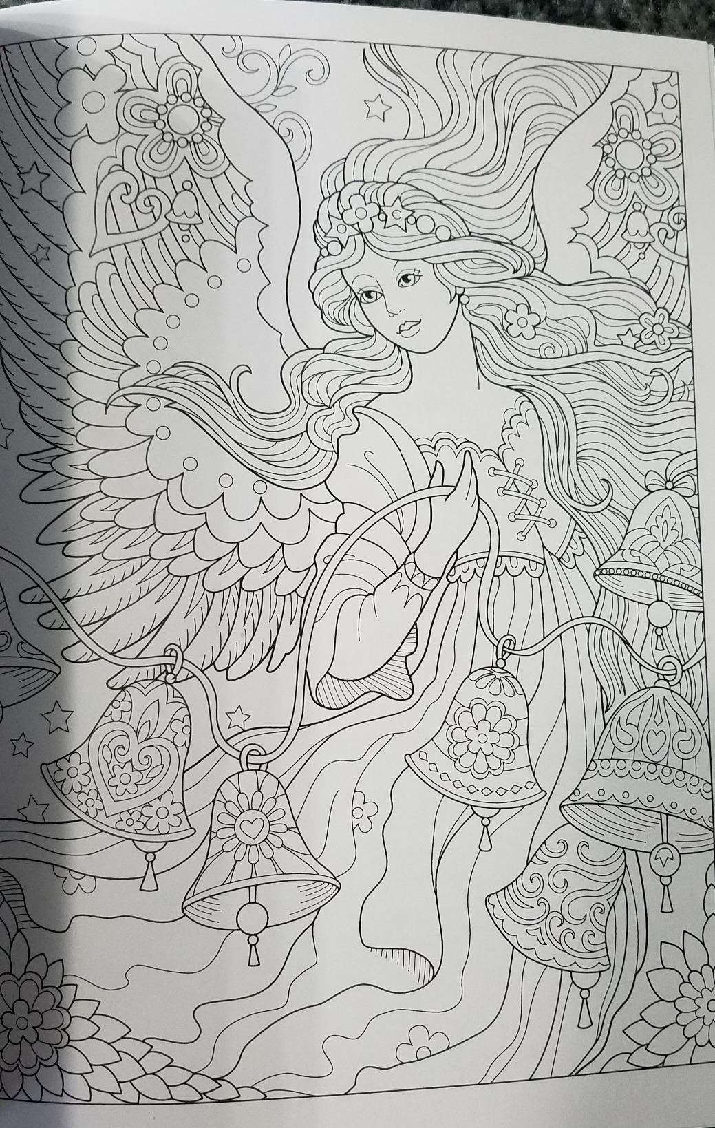 Amazon.com: Creative Haven Beautiful Angels Coloring Book: Relax ...
