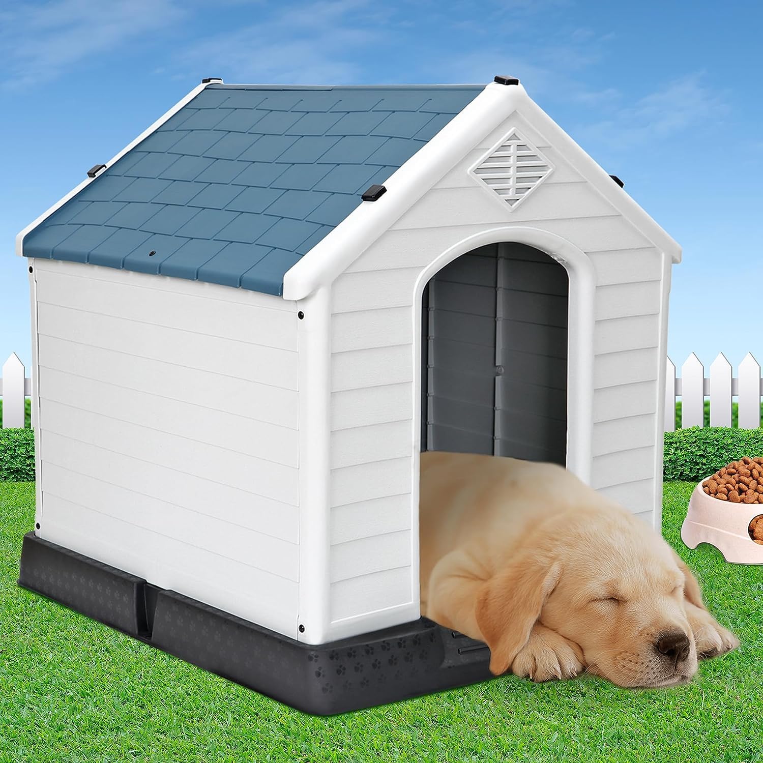 Amazon.com : Medium Indoor Outdoor Dog House Kennel - Weather & Water ...