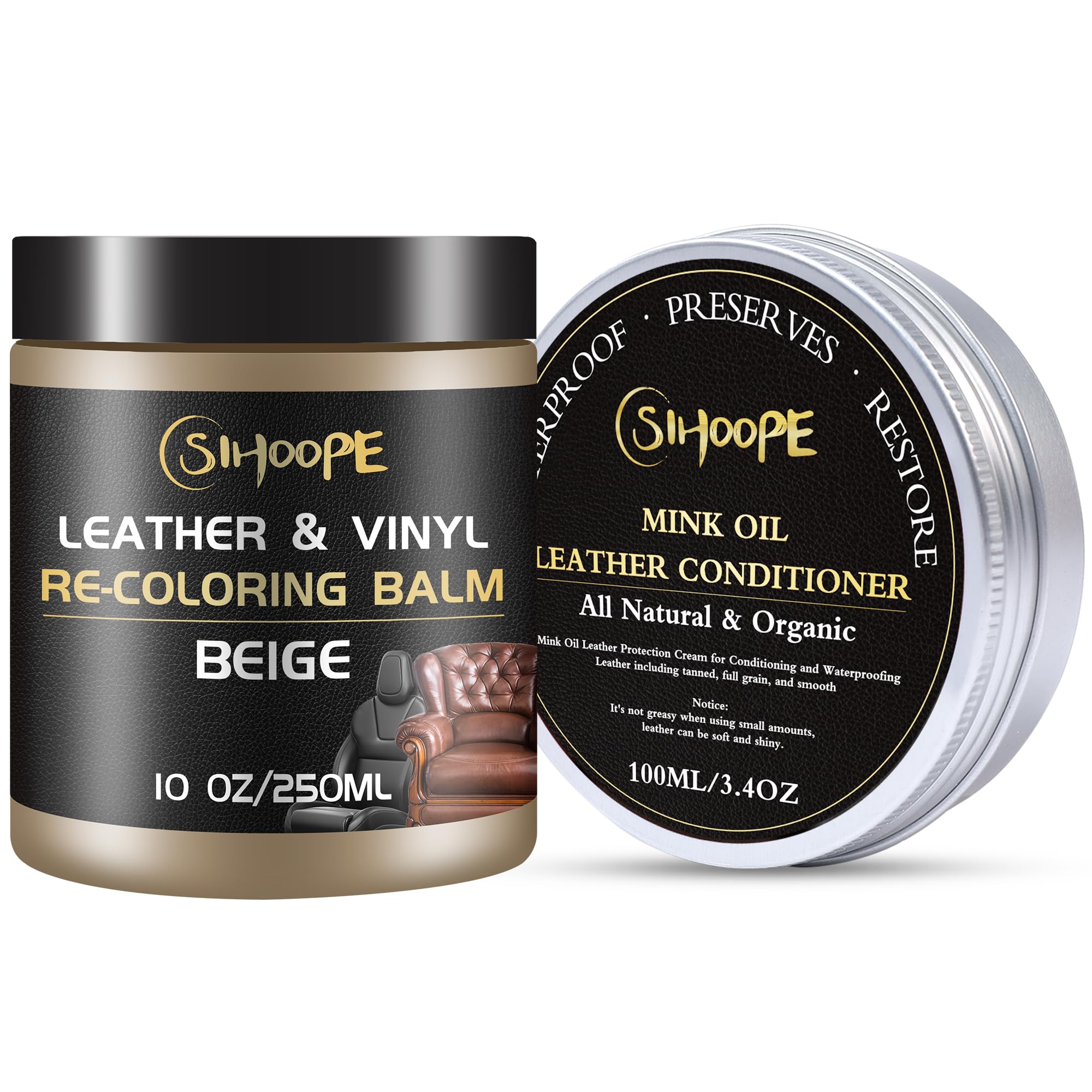 Amazon.com: SIHOOPE Leather Recoloring Balm Restoration - Leather Vinyl ...