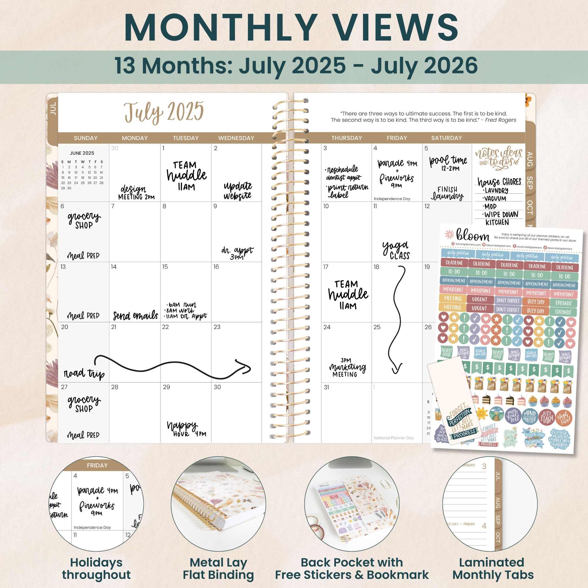 Snapklik.com : Bloom Daily Planners 2025-2026 Academic Year Daily ...