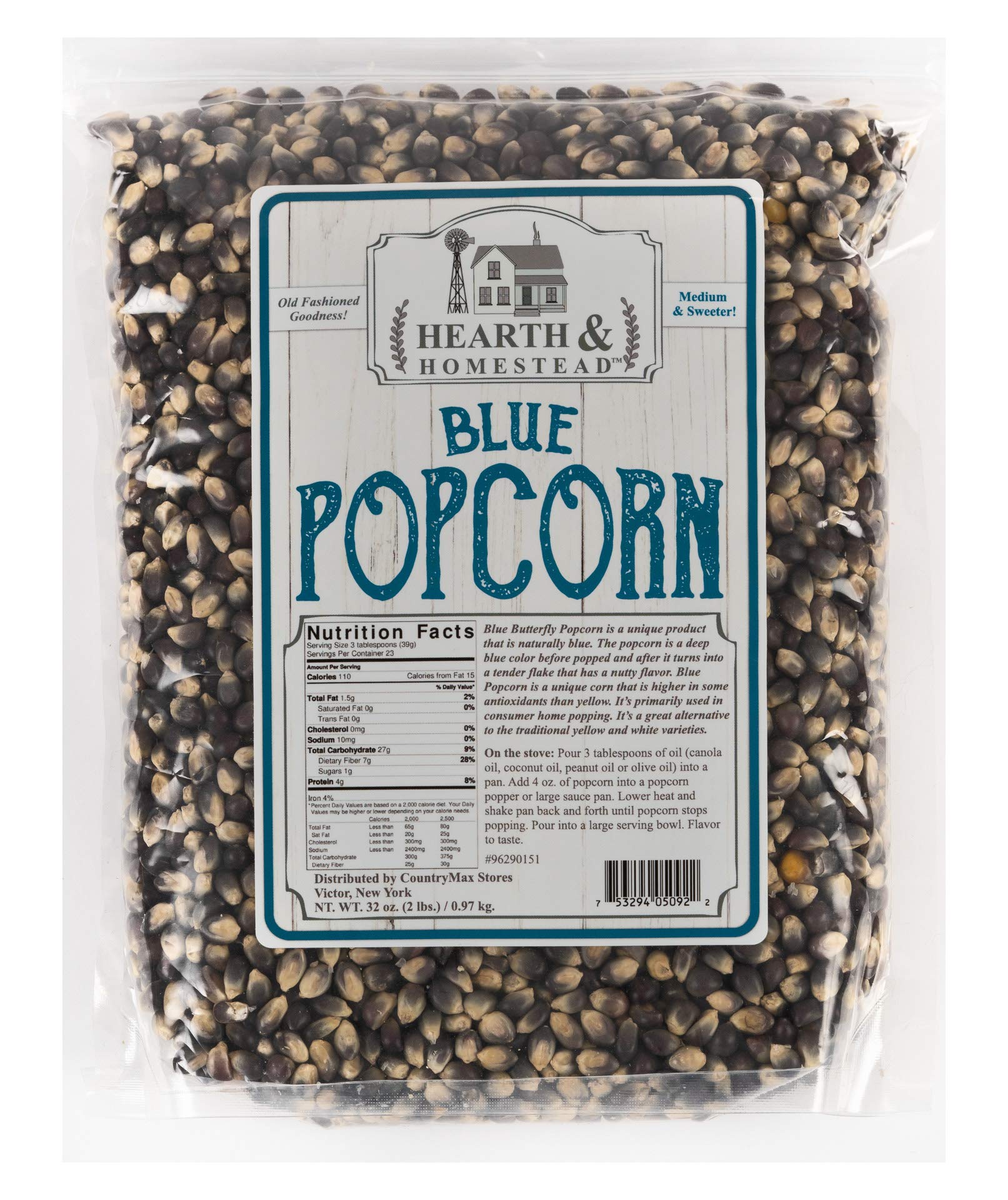 Blue Corn Popcorn Popped
