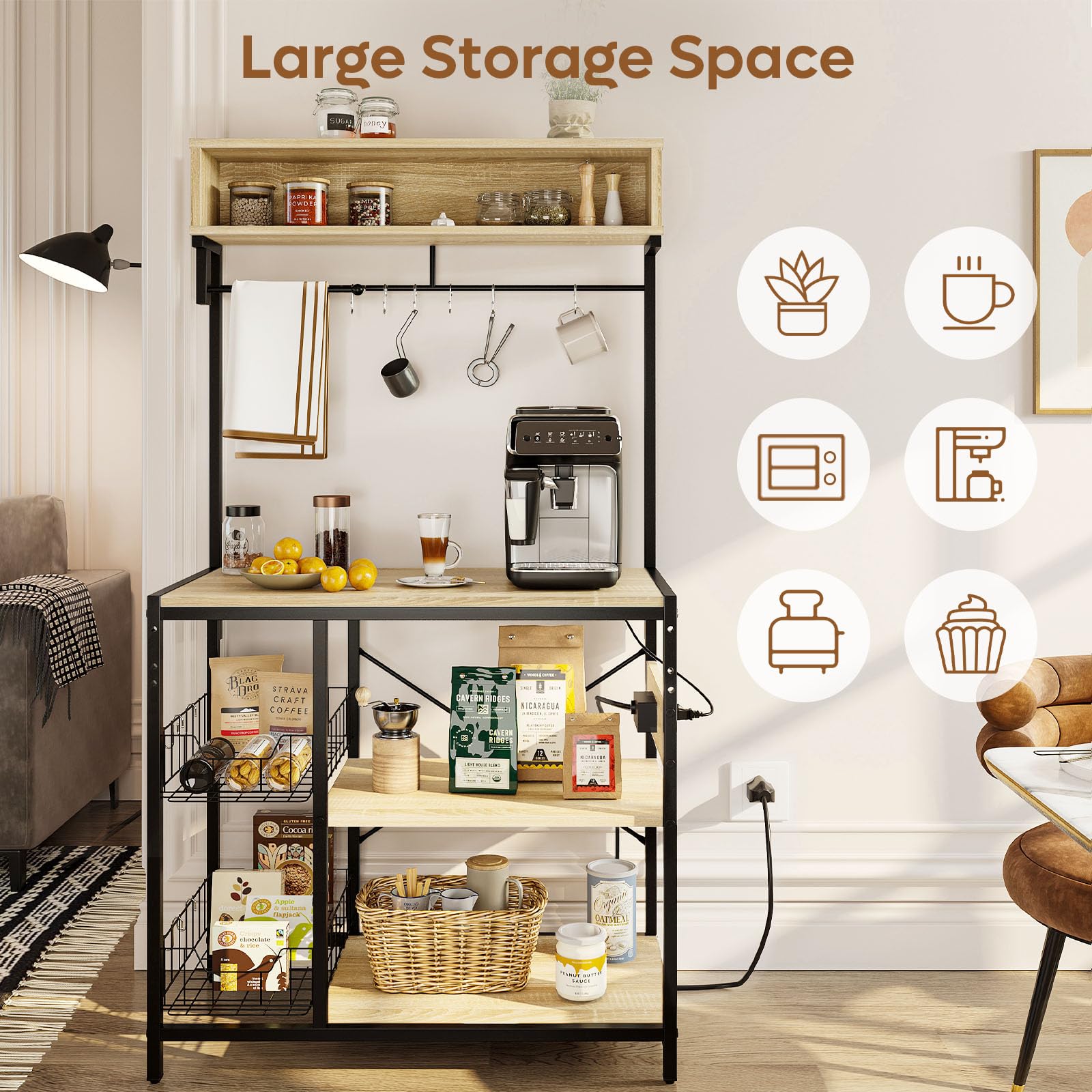 Oak Bakers Racks With Storage Bakers Racks For Storage | Missouri