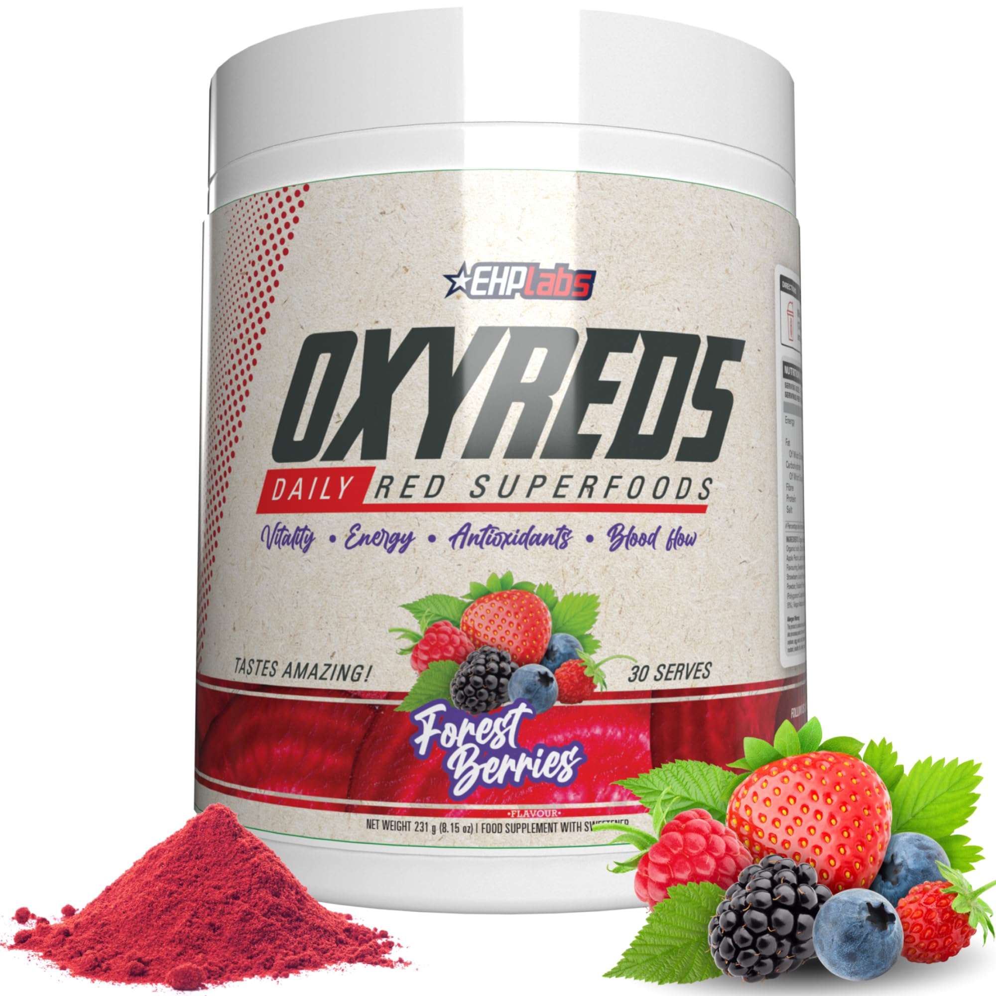 EHPlabs OxyReds Super Beets Powder - Nitric Oxide Supplement, Beet Root ...