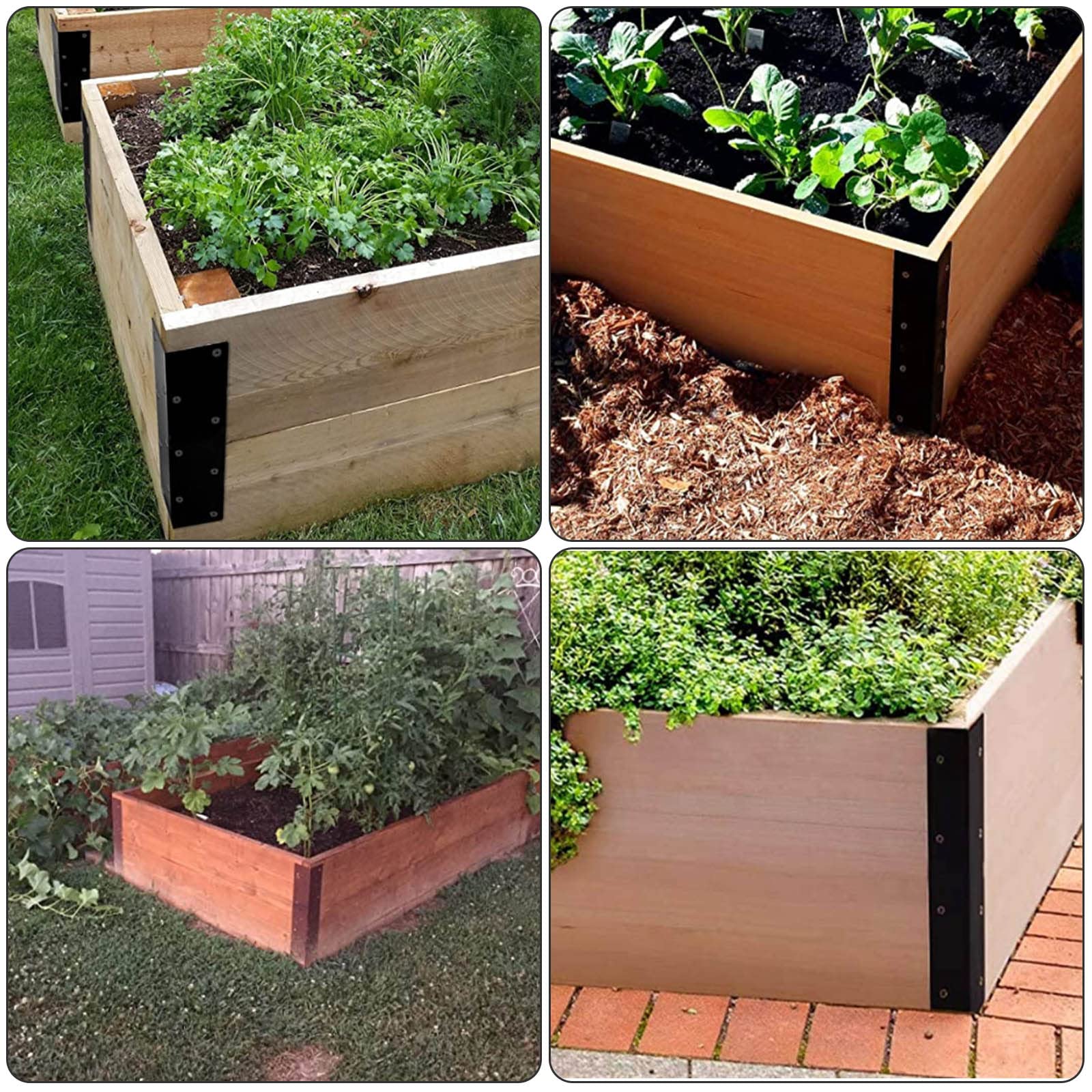 Snapklik.com : Acrux7 4 Pack Raised Garden Bed Corner Brackets For 10 ...