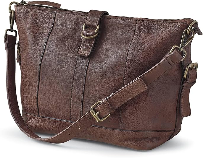 Genuine Leather Shoulder Bag, Rich Chocolate Brown Purse for Women ...