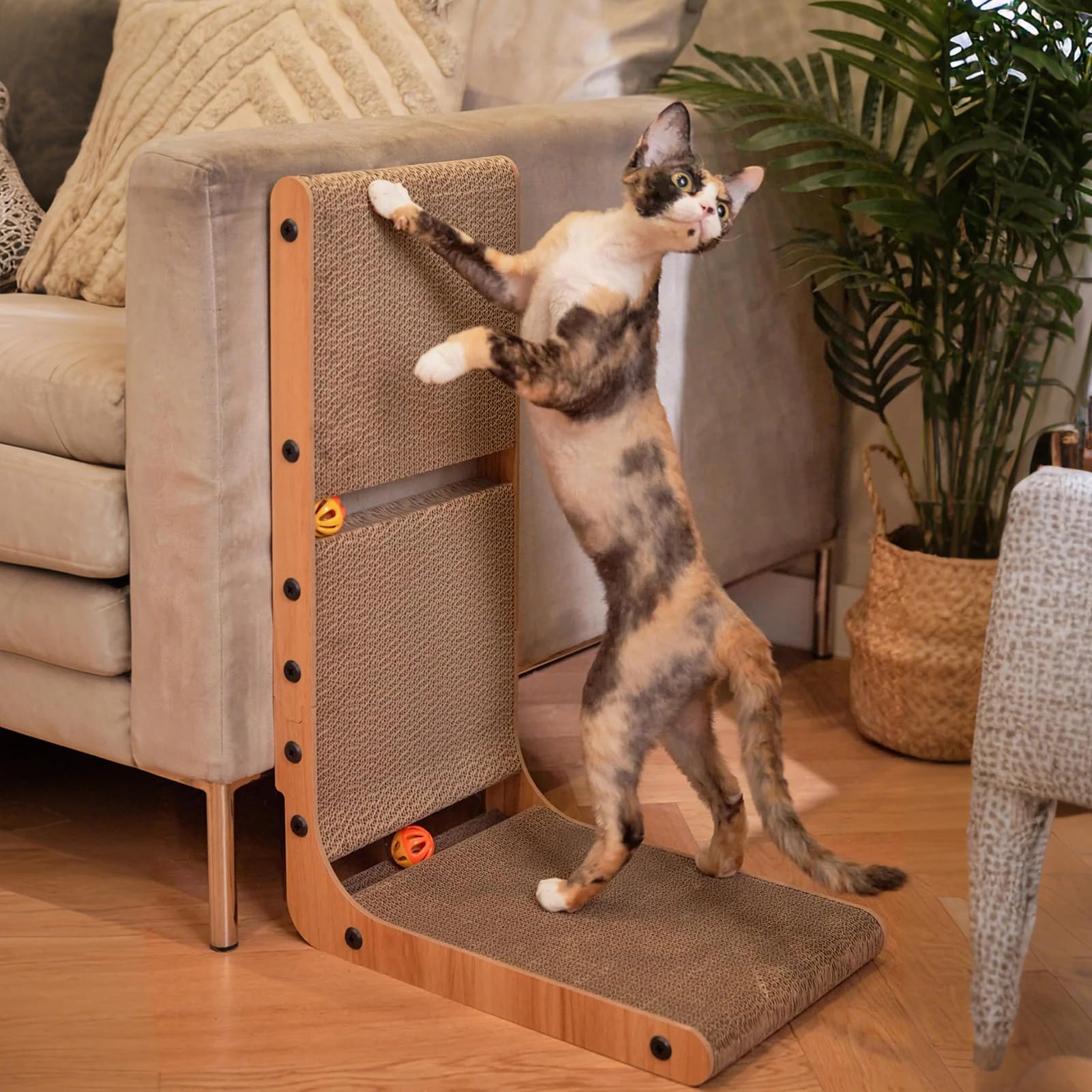 Amazon.com : YEMOO Cat Scratcher, Cat Scratching Board, L Shaped ...