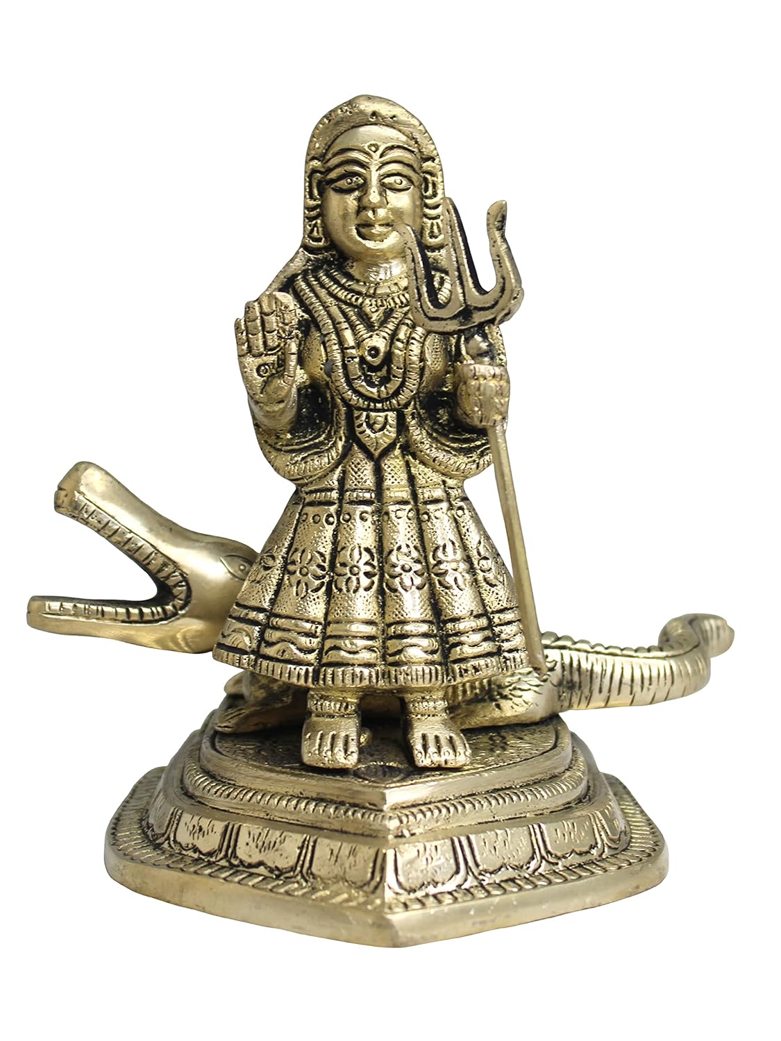 Buy Om BhariPuri Brass Khodiyar/Khodiyaar MATA/Maa Murti/Idol/Statue ...