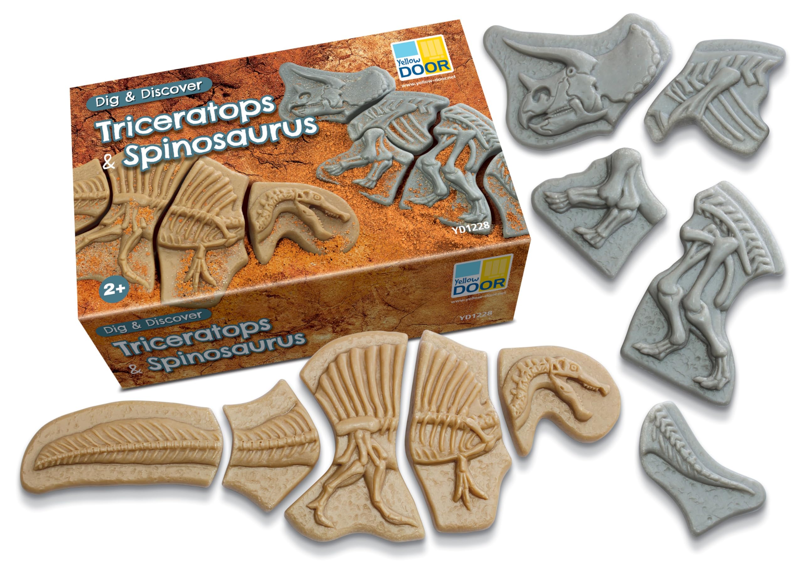 Yellow Door Dig and Discover – Triceratops & Spinosaurus |early ...
