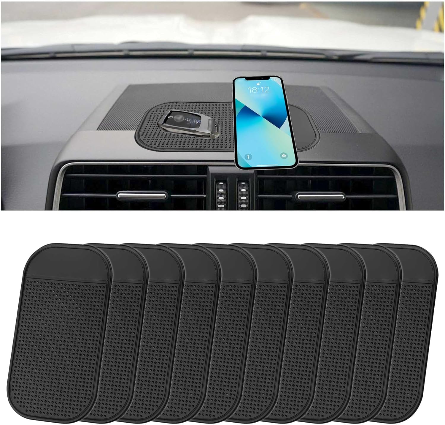 Amazon.com: 10PCS Sticky Pad for Car Dashboard,Non Slip Dash Pad ...