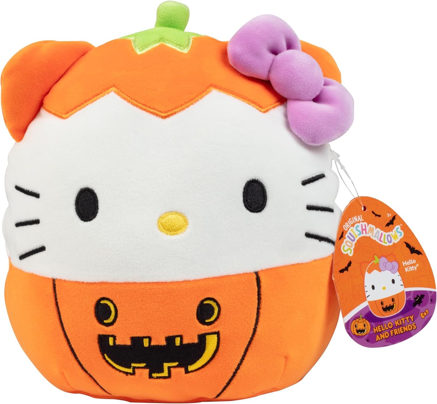 Amazon.com: Squishmallows Original 8-Inch Hello Kitty Jack O' Lantern ...