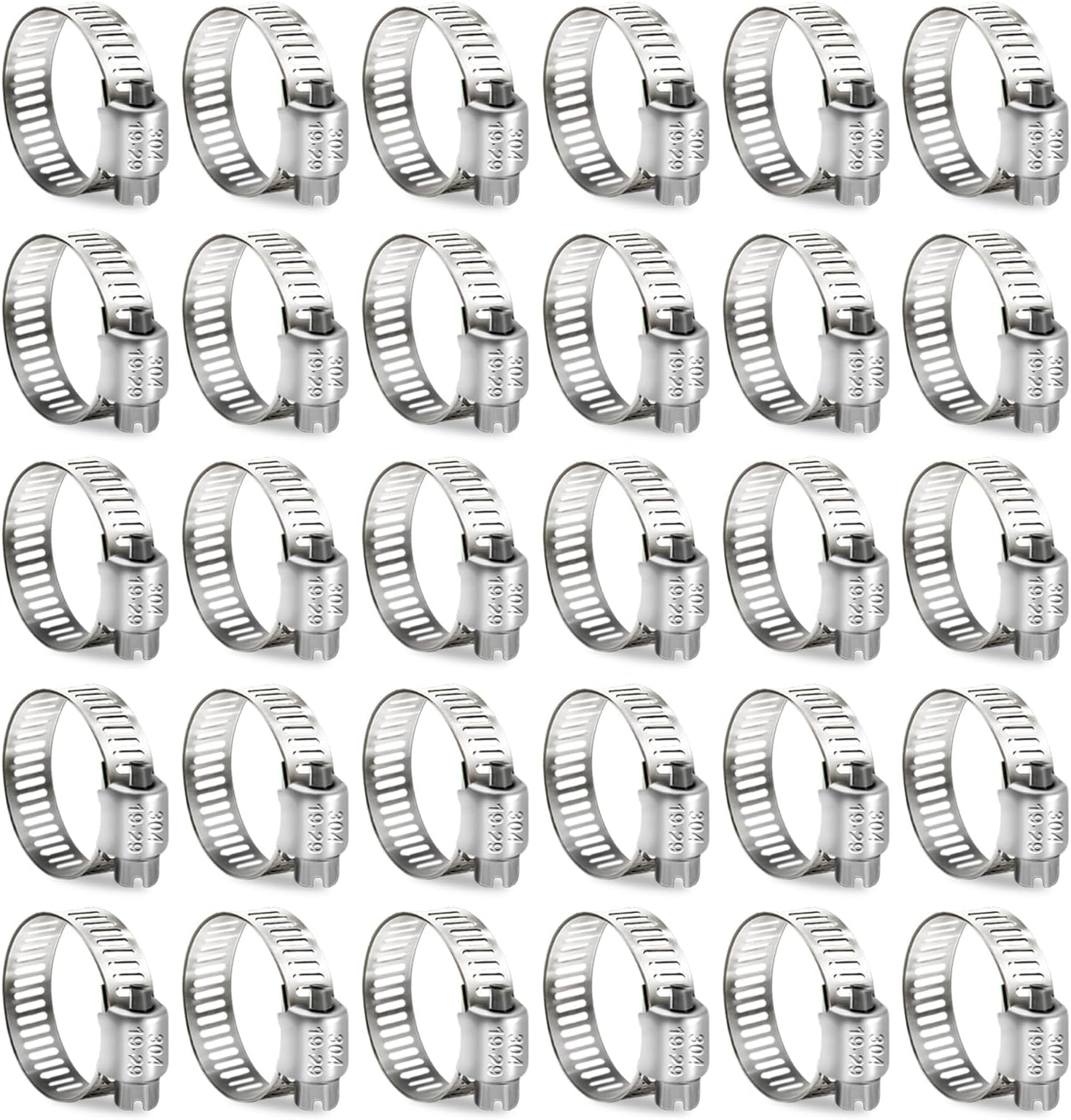 Amazon.com: Dianrui 30PCS Hose Clamps 1/4"–7/16" (6-12mm)304 Stainless ...