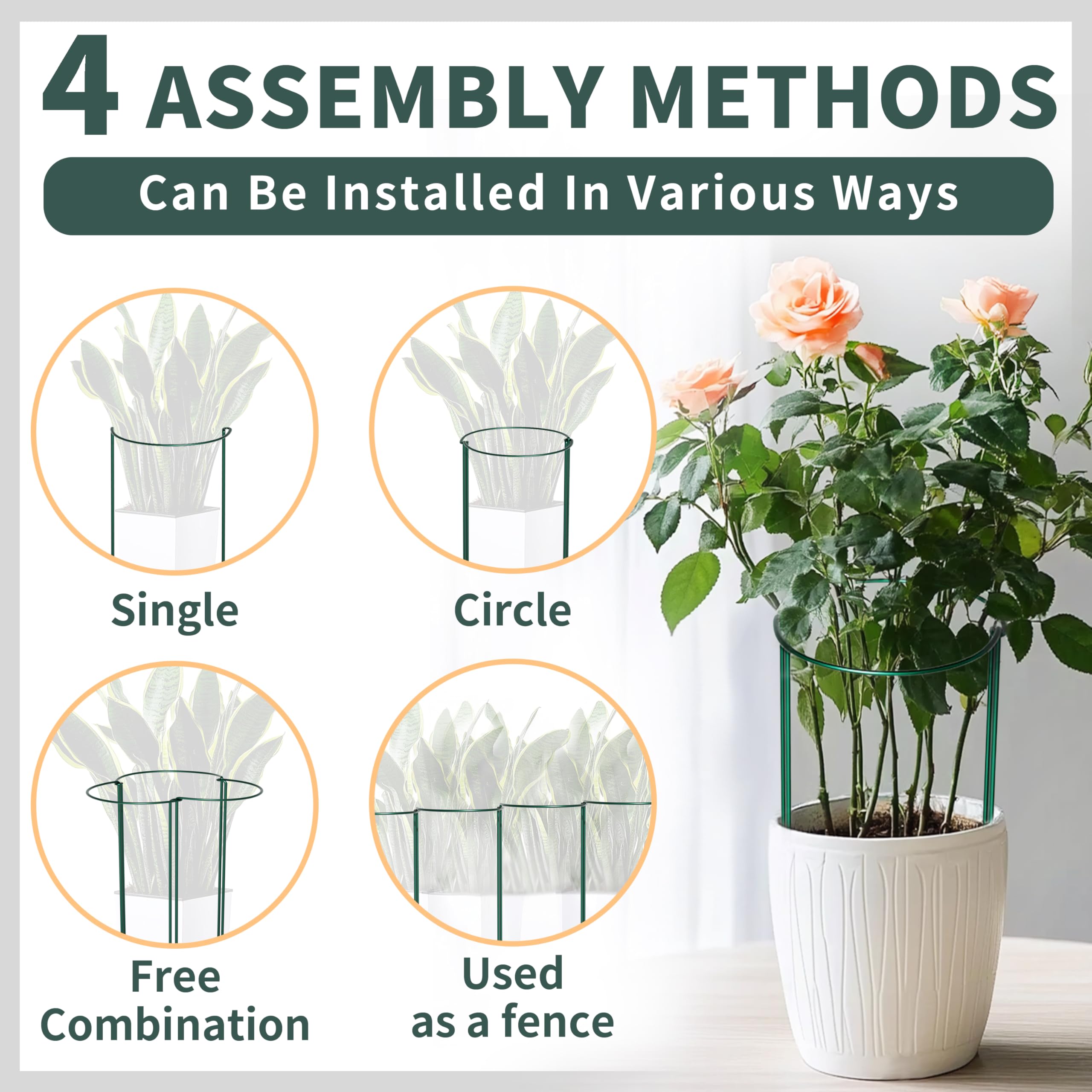 Snapklik.com : 20 Pack Plant Supports Stakes For Large Heavy Plants, 16 ...