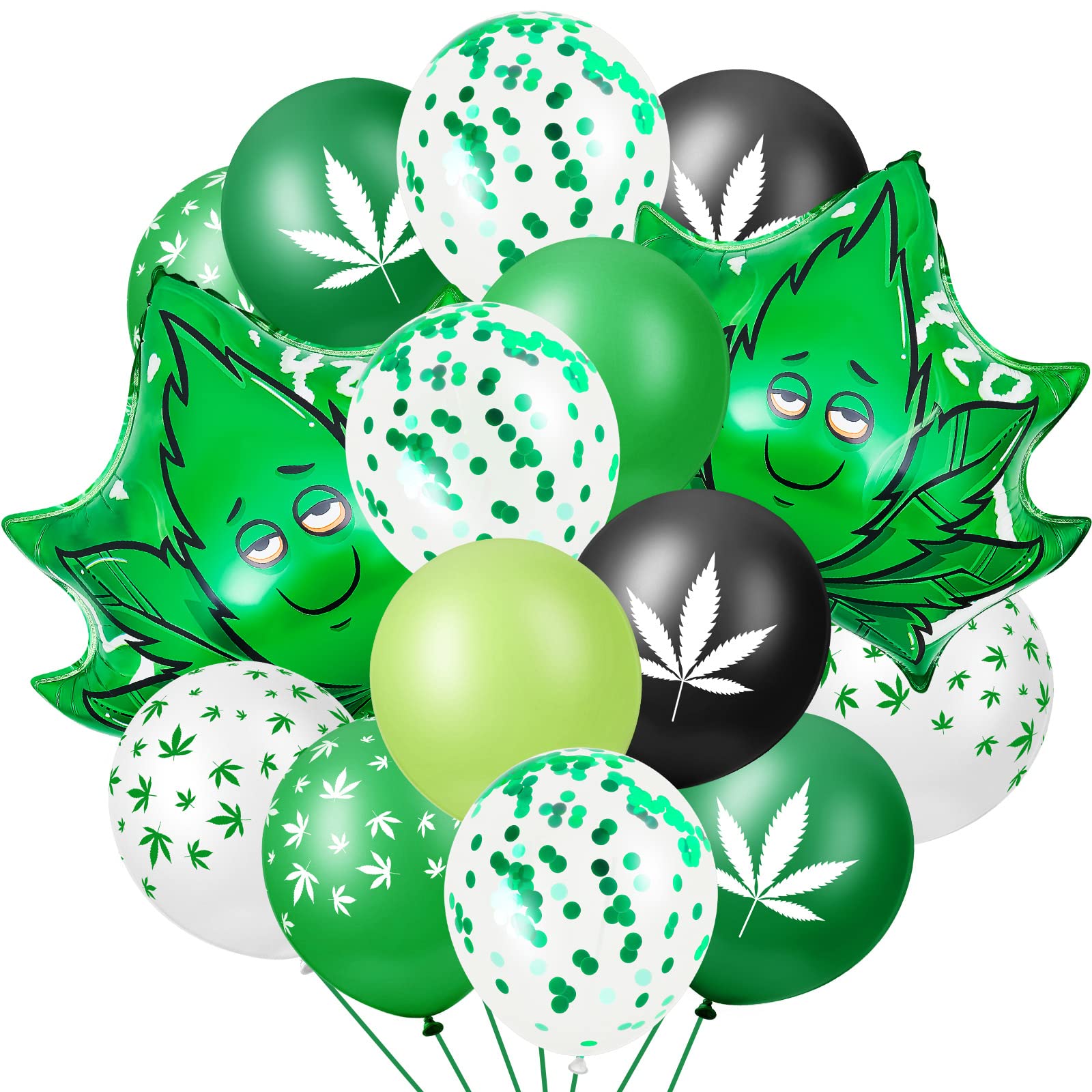 Amazon.com: 72 Pcs Weed Balloons Pot Leaf Party Decorations for Weed ...