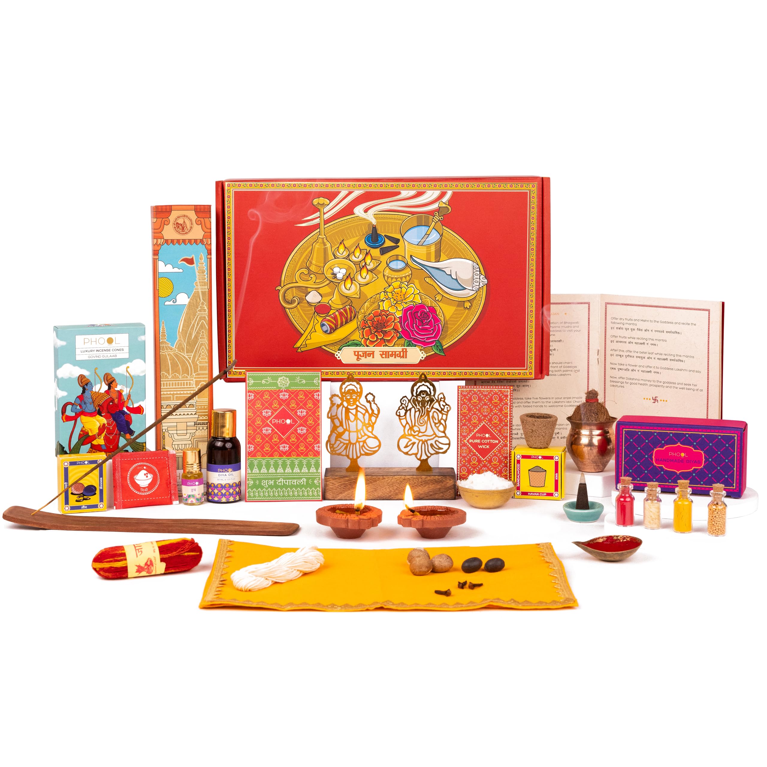 Buy Phool Special Navratri Pujan Samagri Kit - 25+ Pooja Items I ...