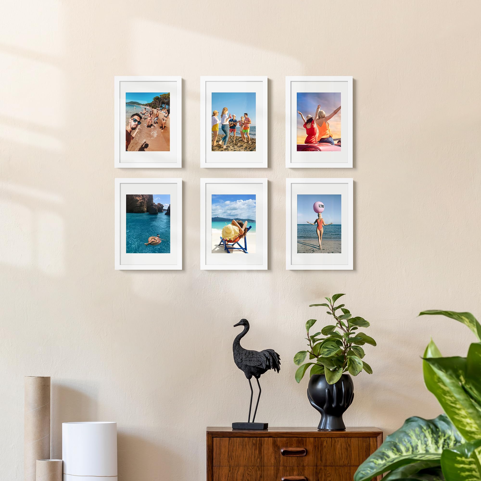 Snapklik.com : Upsimples A4 Picture Frame Set Of 5, Display Pictures 6x8