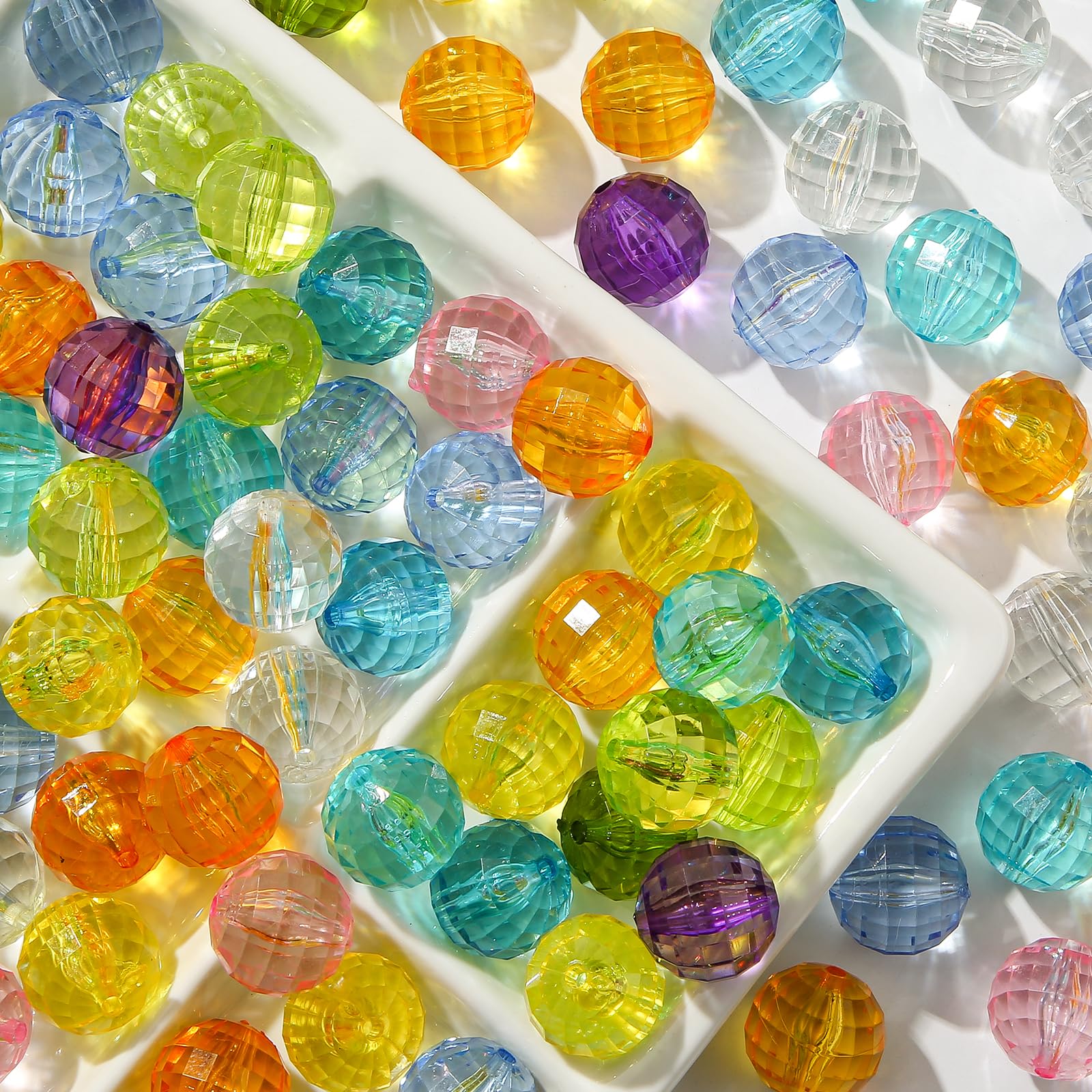 Amazon.com: CYEENUT 20mm Acrylic Beads 100pcs Chunky Bubblegum Beads ...