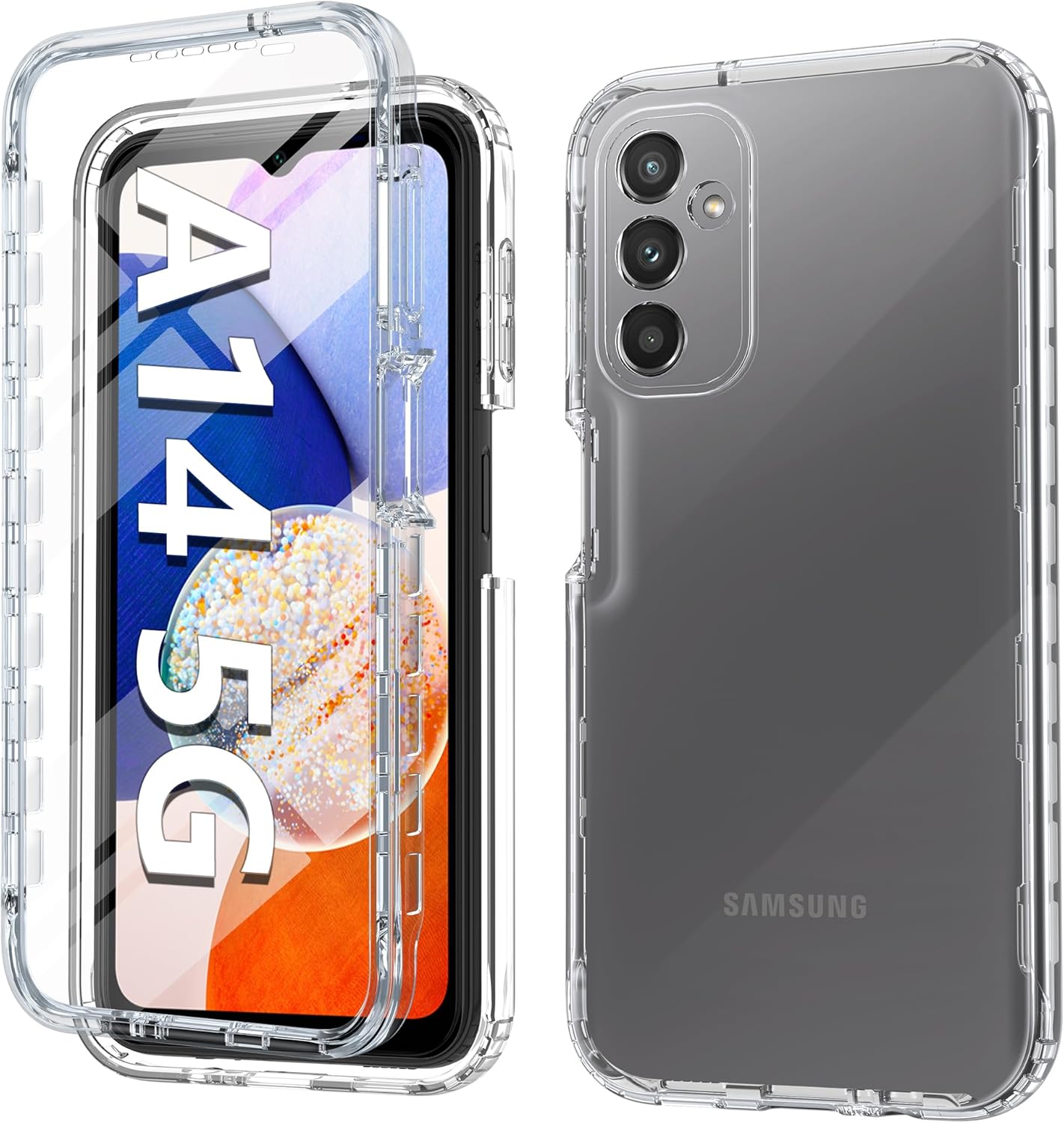 Amazon.com: FNTCASE for Samsung Galaxy A14-5G Case: Clear Shockproof Protective Phone Case with ...
