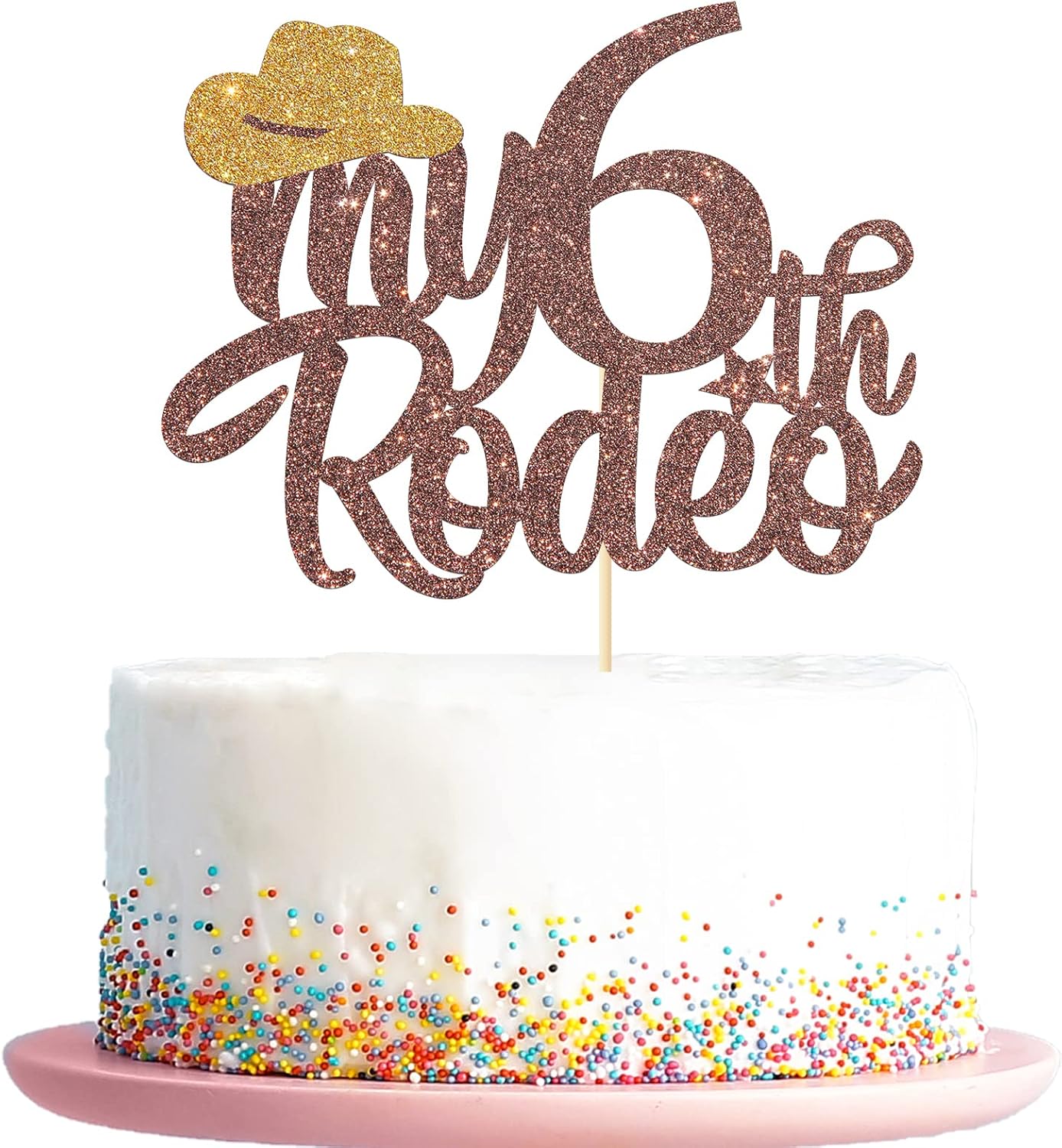 Amazon.com: My 6th Rodeo Cake Topper, Cowboy Cowgirl Theme Birthday ...
