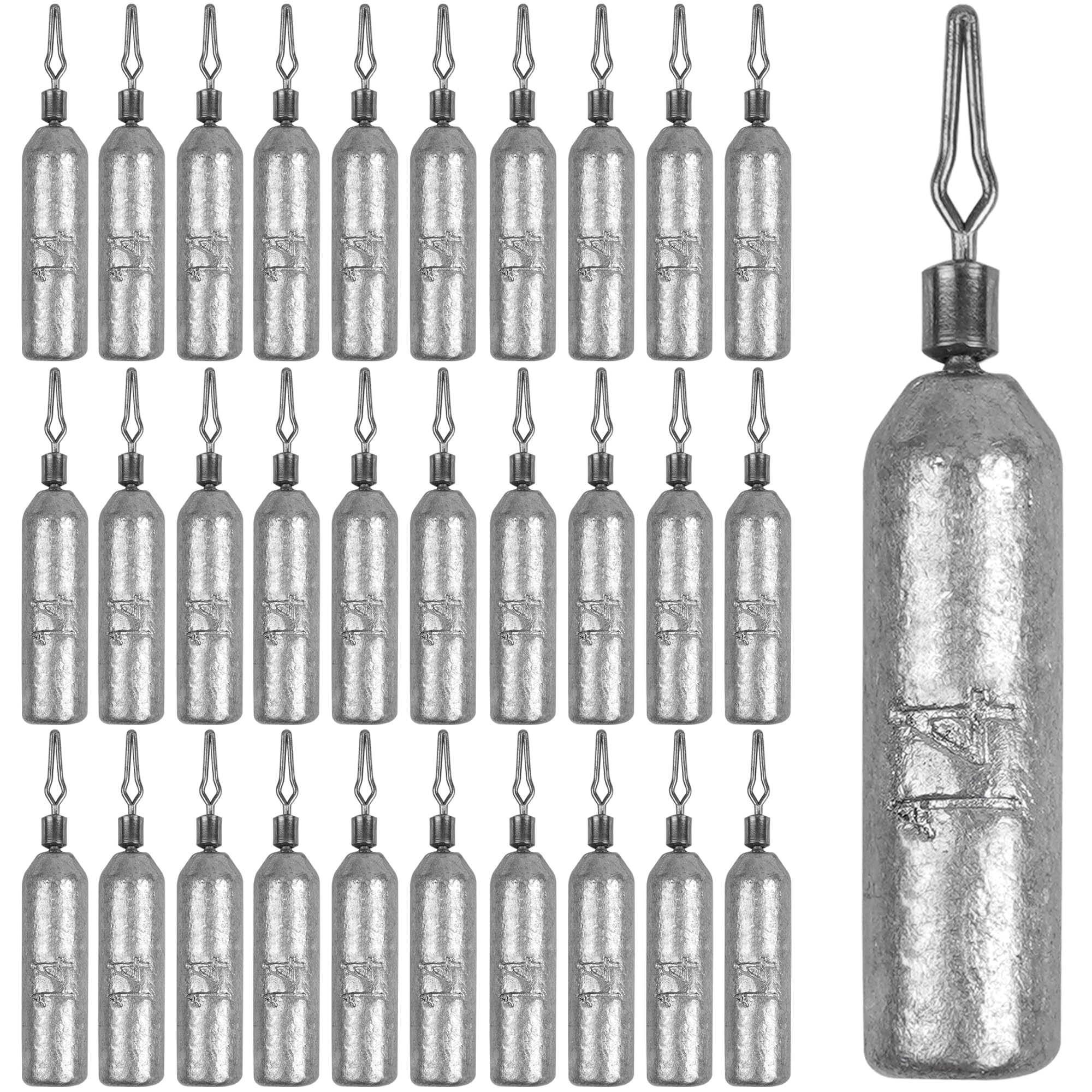 Amazon.com : 30 Pack Fishing Sinker Drop Shot Weights with Rolling ...
