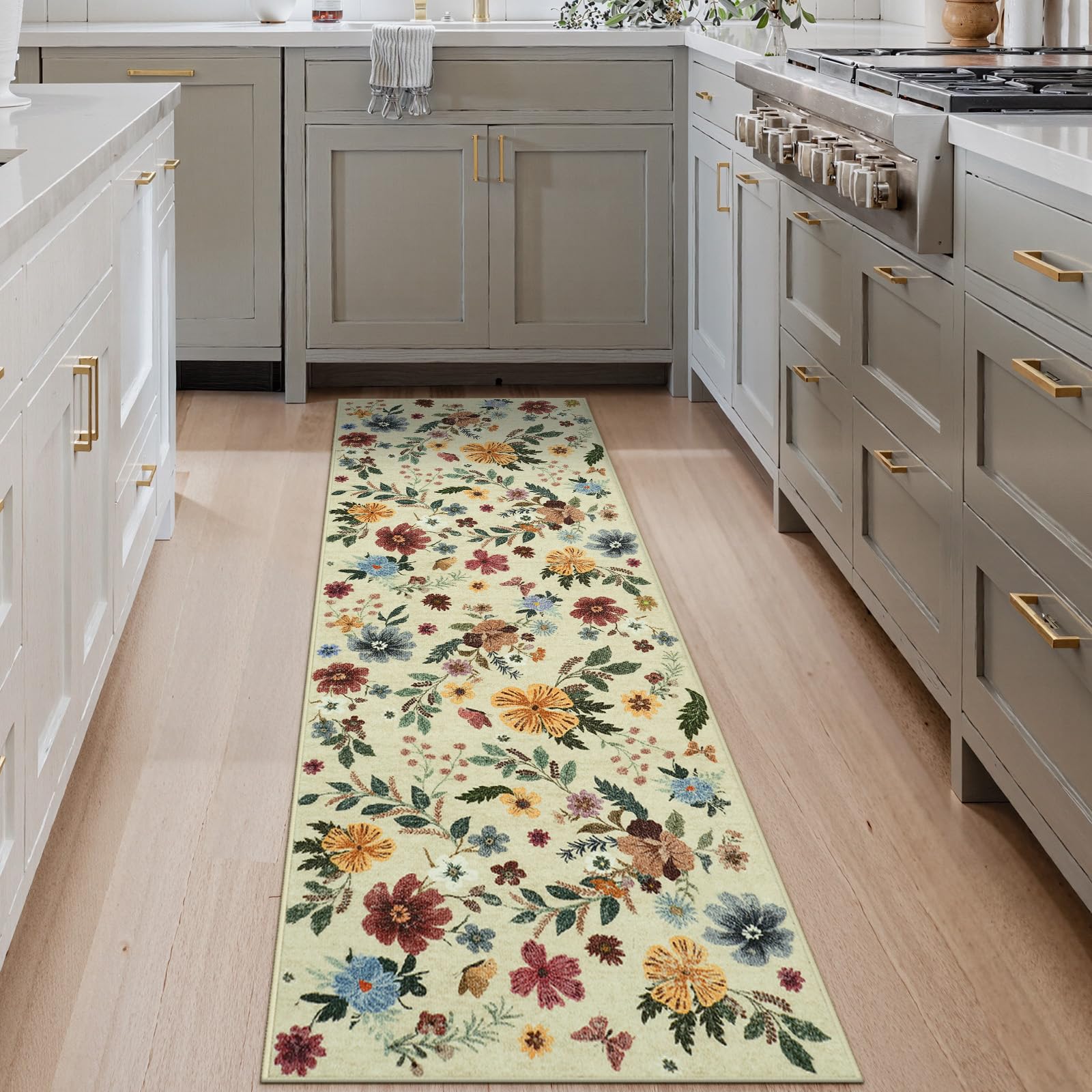Amazon.com: Sungea Floral Kitchen Runner Rug, 2x6 Washable Runner Rug ...