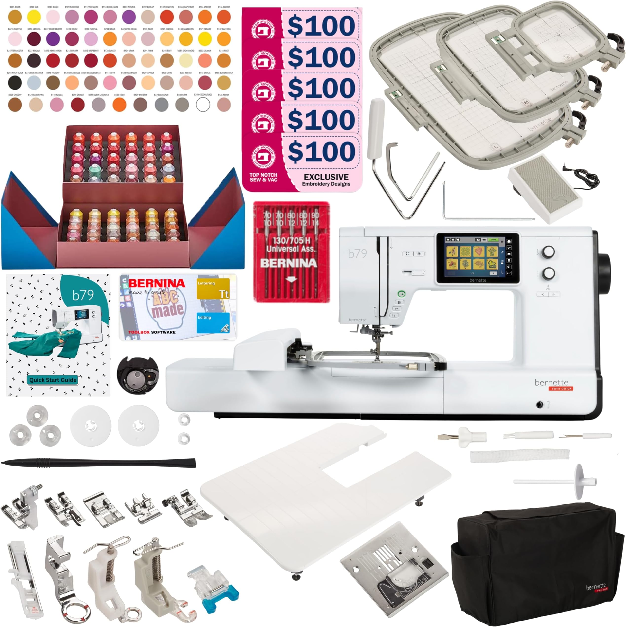 Amazon.com: bernette 79 Yaya Han Edition Sewing and Embroidery Machine ...