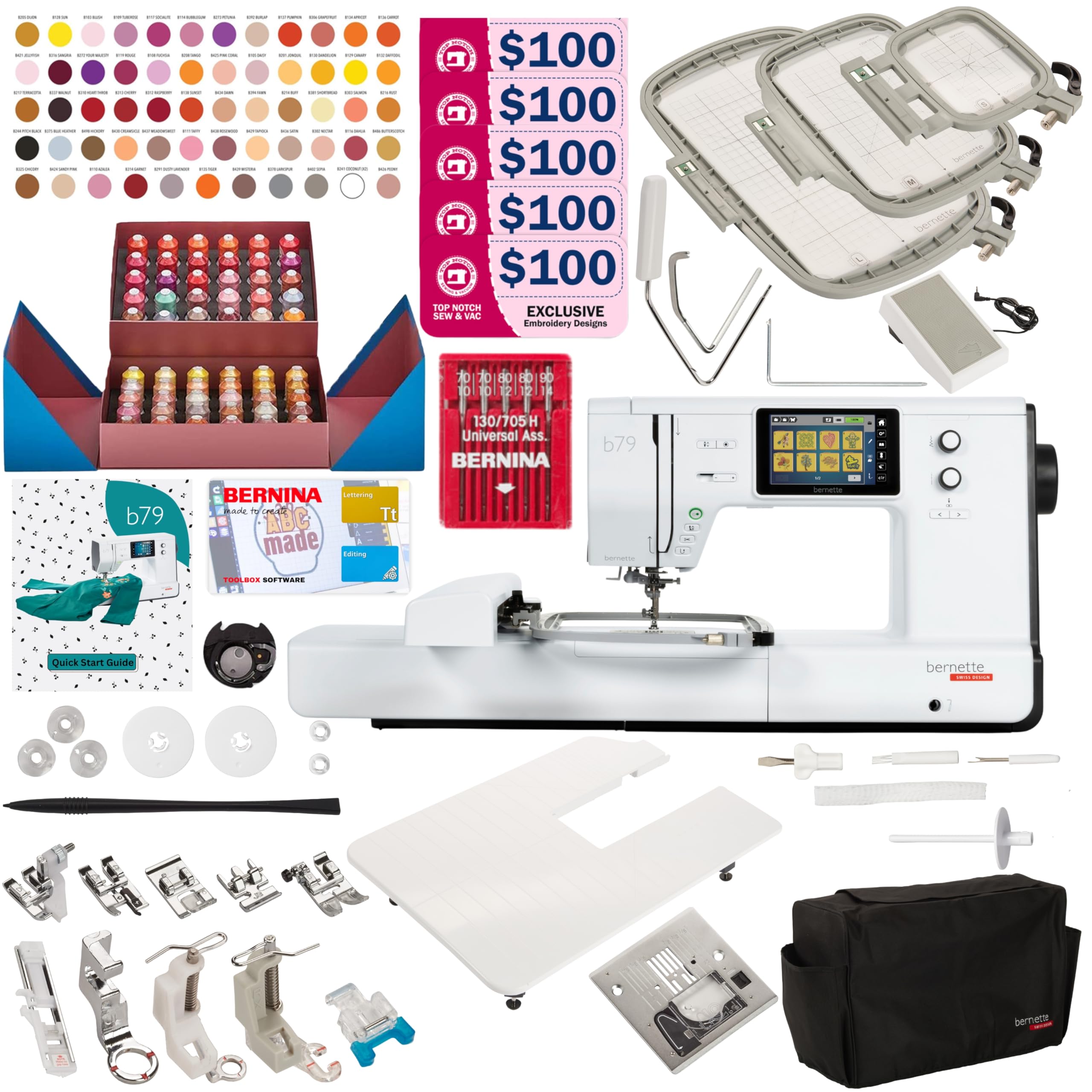 Amazon.com: Bernette B79 Sewing & Embroidery Machine - Deluxe ...