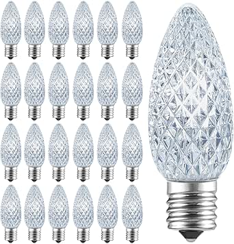 Minetom LED Light Bulbs 50 Pack C9 LED Christmas Light Bulbs ...