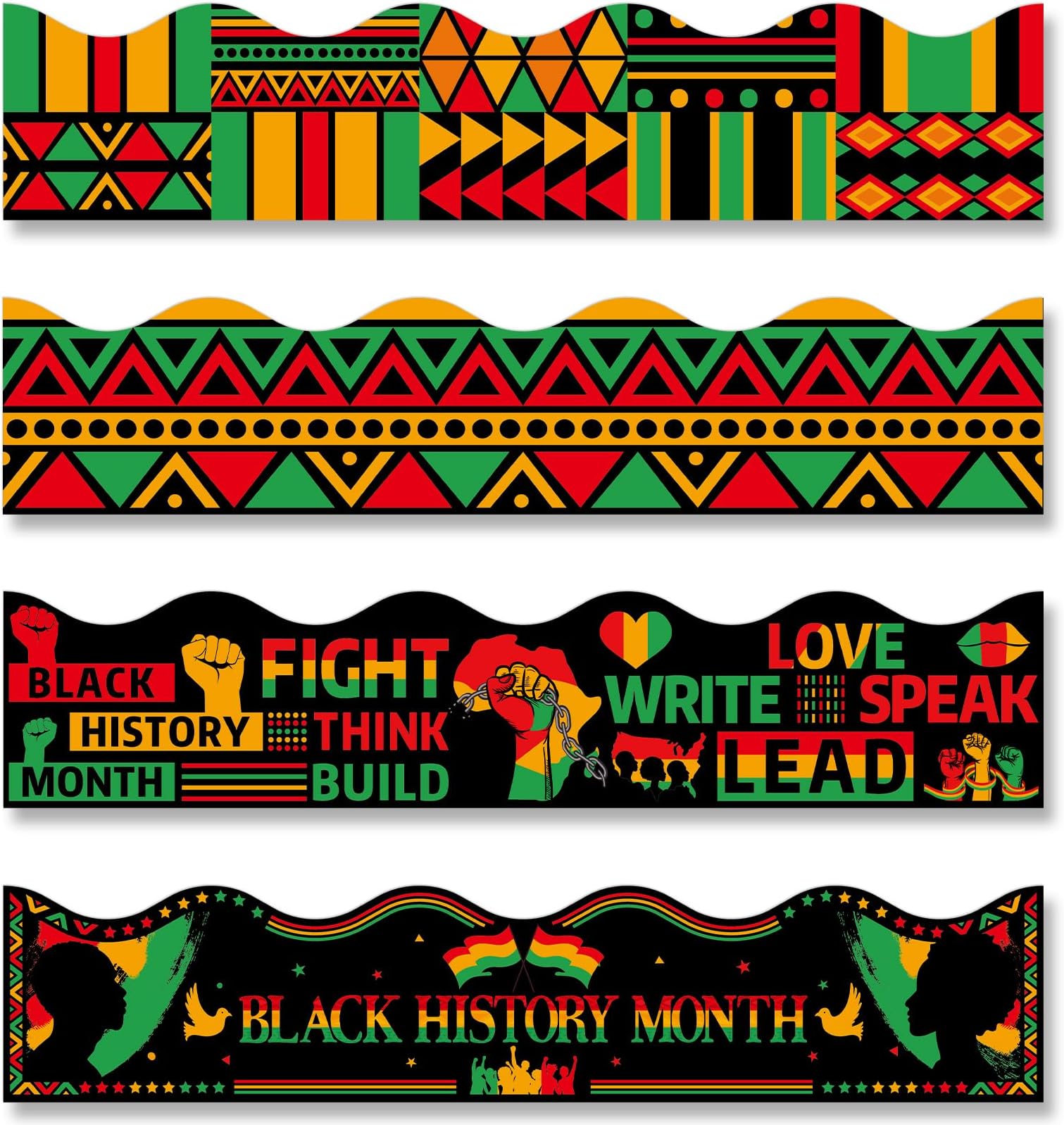 Amazon.com : gisgfim 108Ft Black History Month Bulletin Board Borders ...