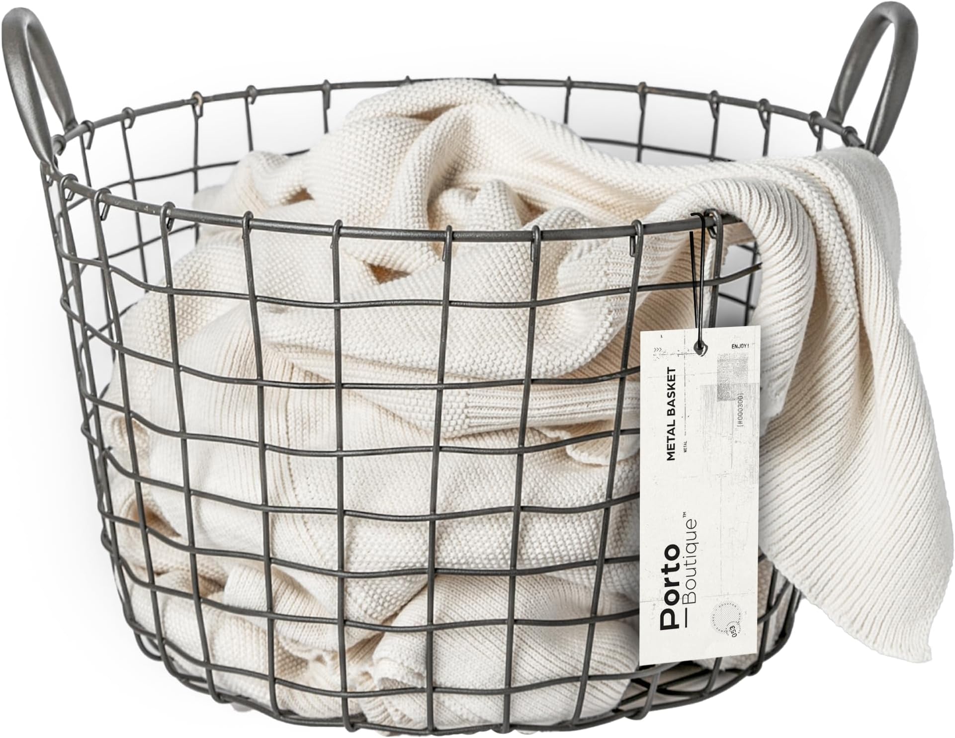Amazon.com: ABOOFAN Round Wire Laundry Basket Small Metal Clothes ...