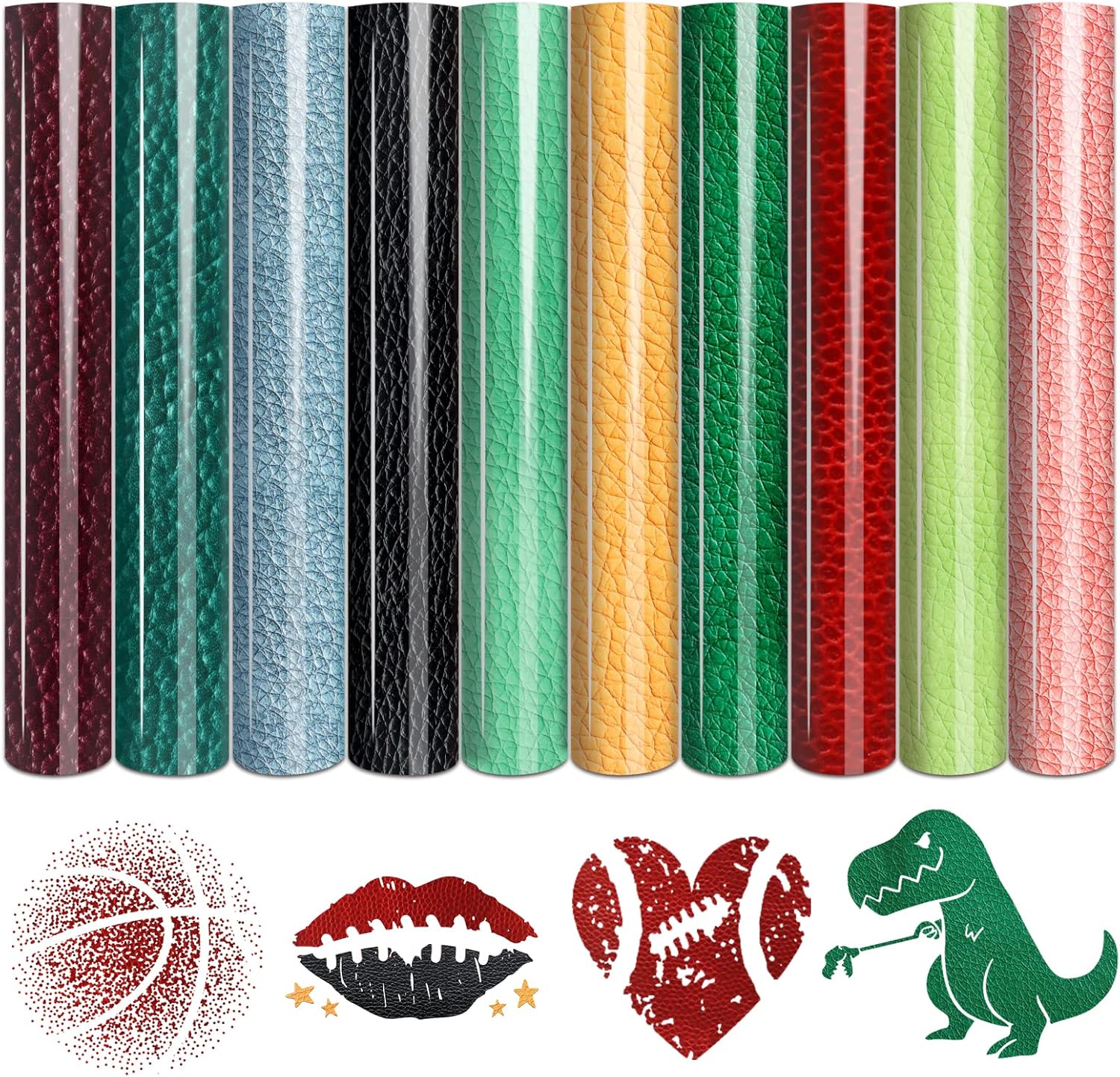 Amazon.com: Tintnut Leather Pattern Heat Transfer Vinyl - 10 Sheets 12 ...