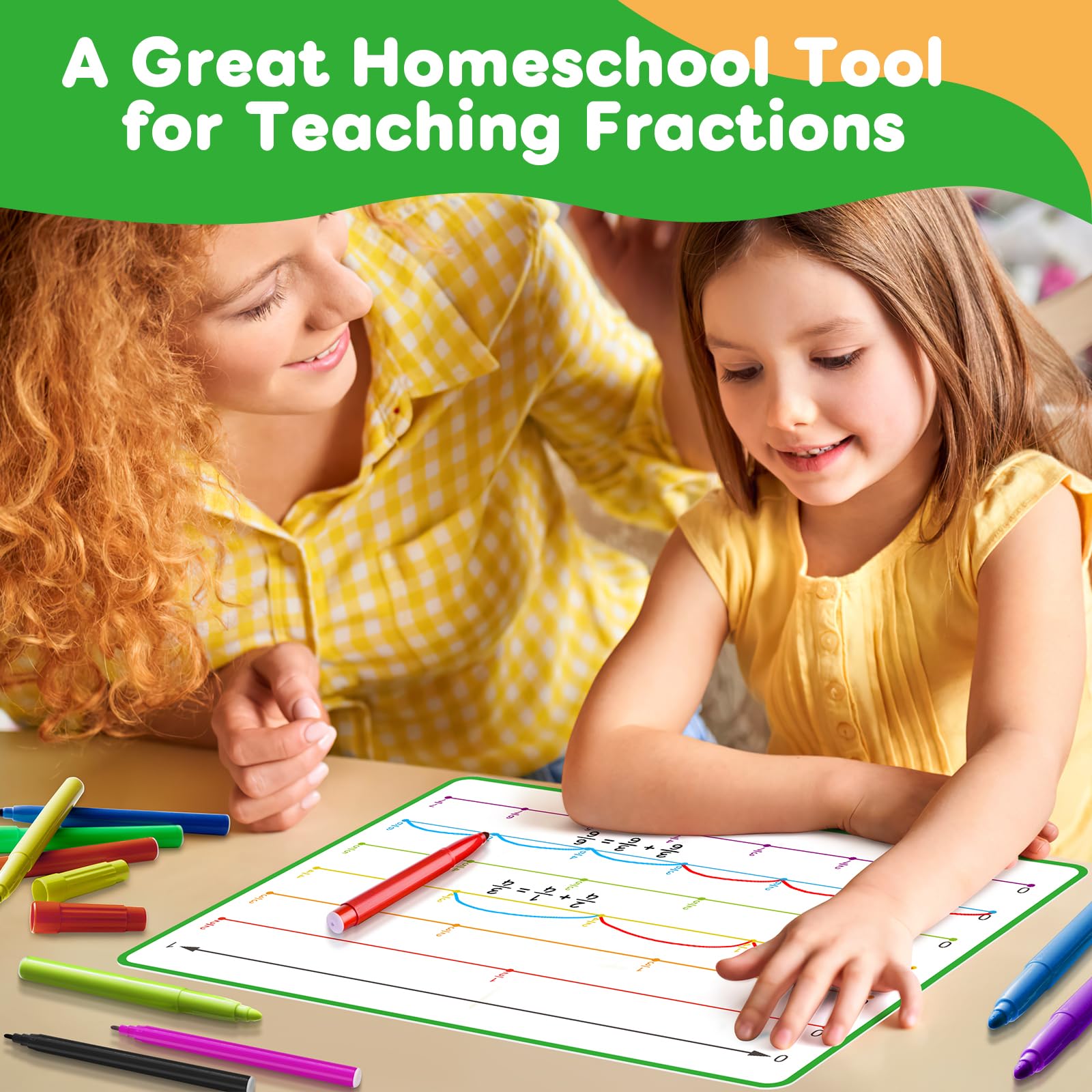 Snapklik.com : Laffunz 12 PCS Fraction Manipulatives Dry Erase Flash ...