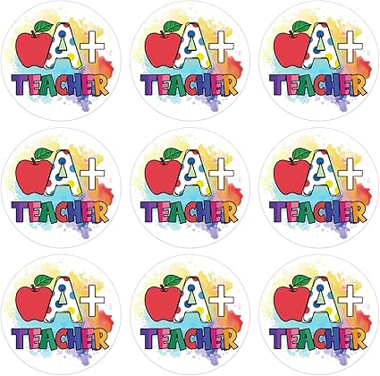 Amazon.com : WhatSign 36Pcs Thank You Teacher Stickers Labels 1.5" A+ ...