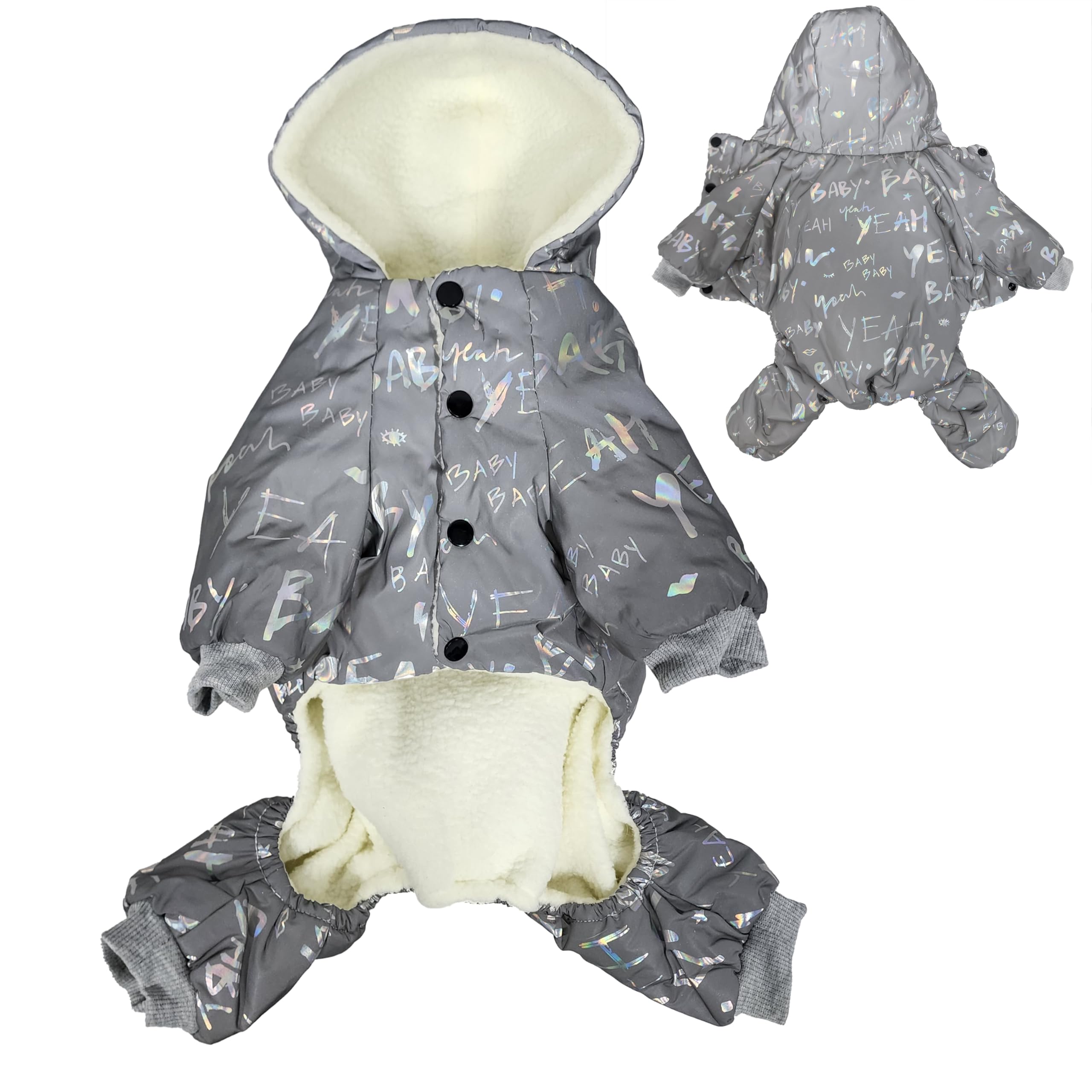 Teumessian Reflective Dog Coat Winter, Waterproof Dog Jacket, Full Body ...