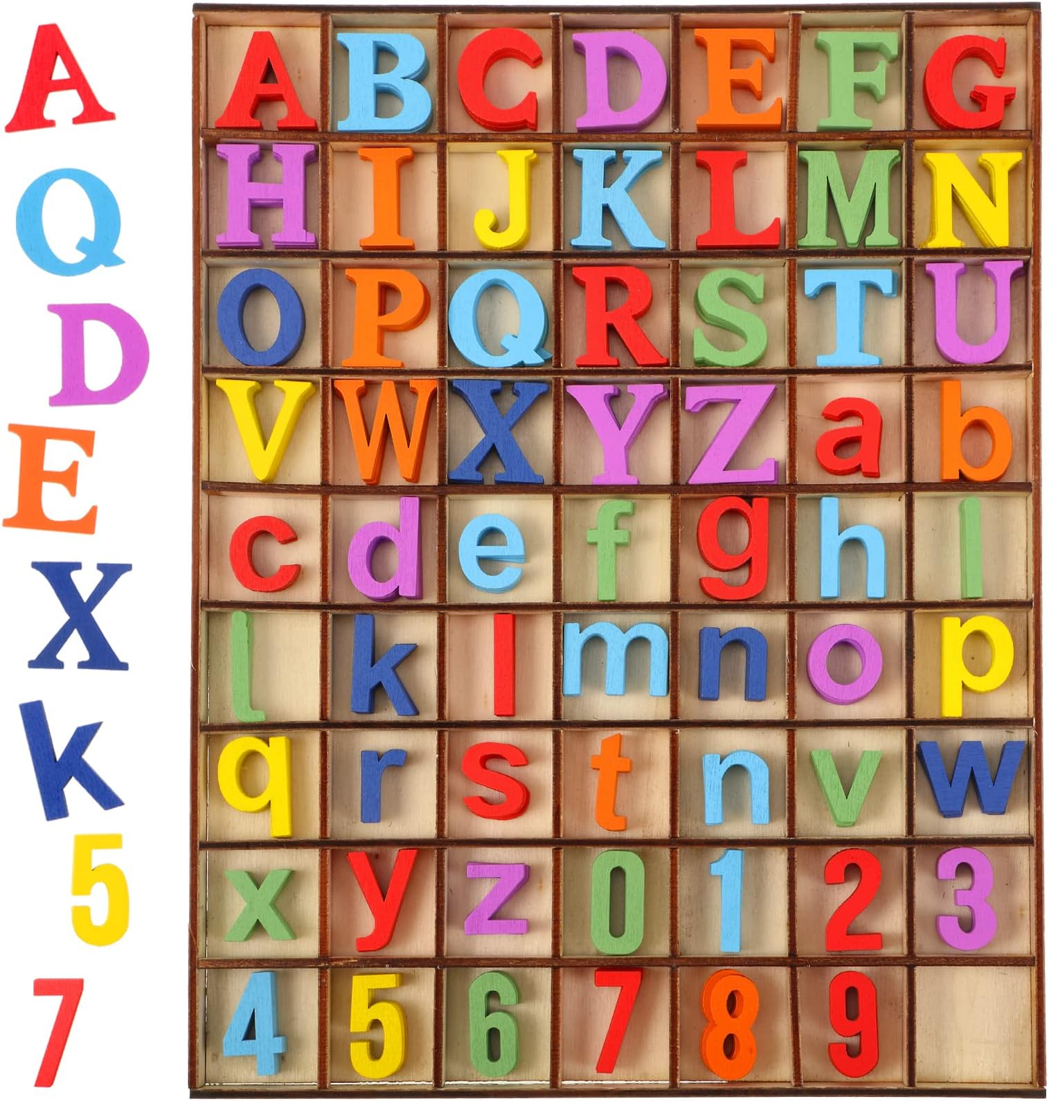 Amazon.com: 592 Pieces 1/2 Inch Mini Wooden Alphabet Letters and ...