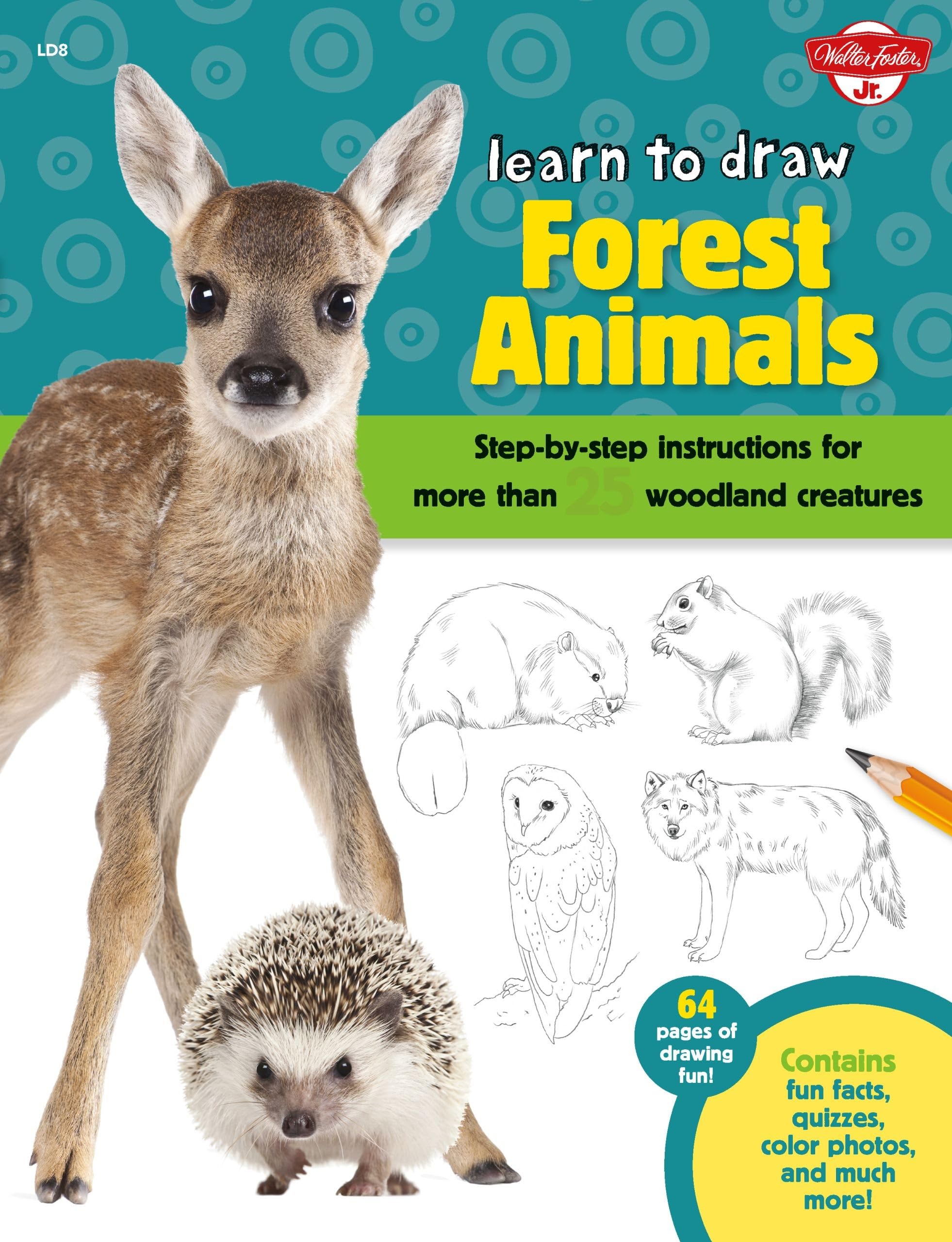 Learn to Draw Forest Animals: Step-by-step instructions for more than ...