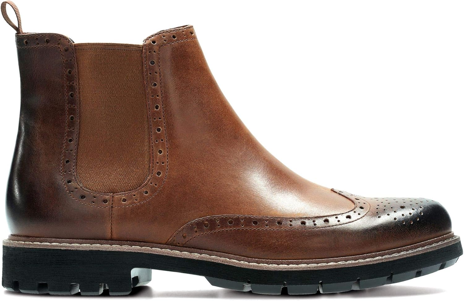 Clarks Men's Batcombe Top Chelsea Boots, Brown (Dark Tan Lea), 10 UK ...