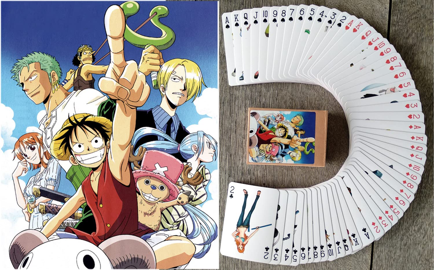 Buy ONE Piece Anime Playing Cards (Poker Deck 54 Cards All Different ...