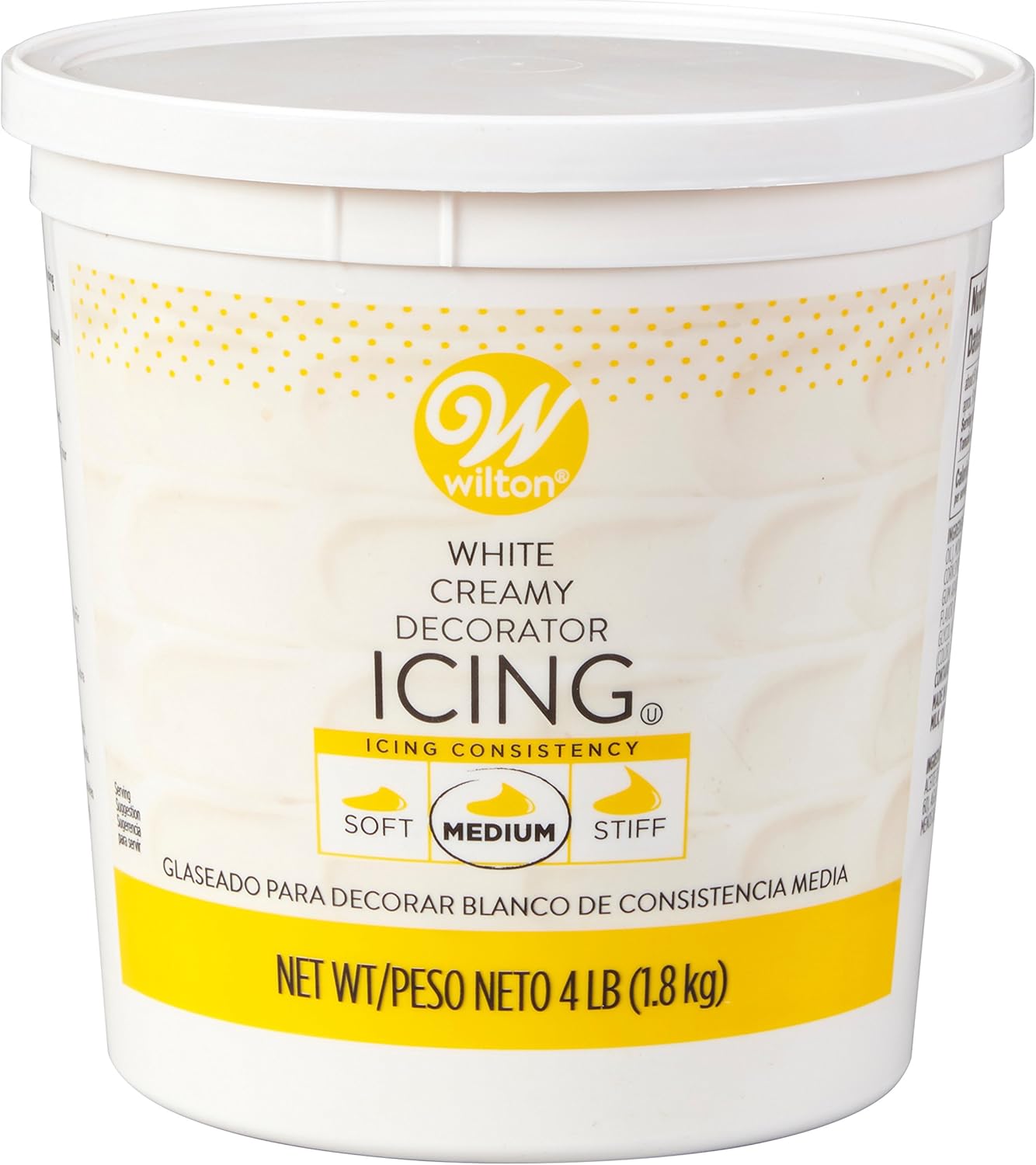 Amazon.com: Wilton Creamy White Decorator Icing,Medium Consistency,4 lb ...