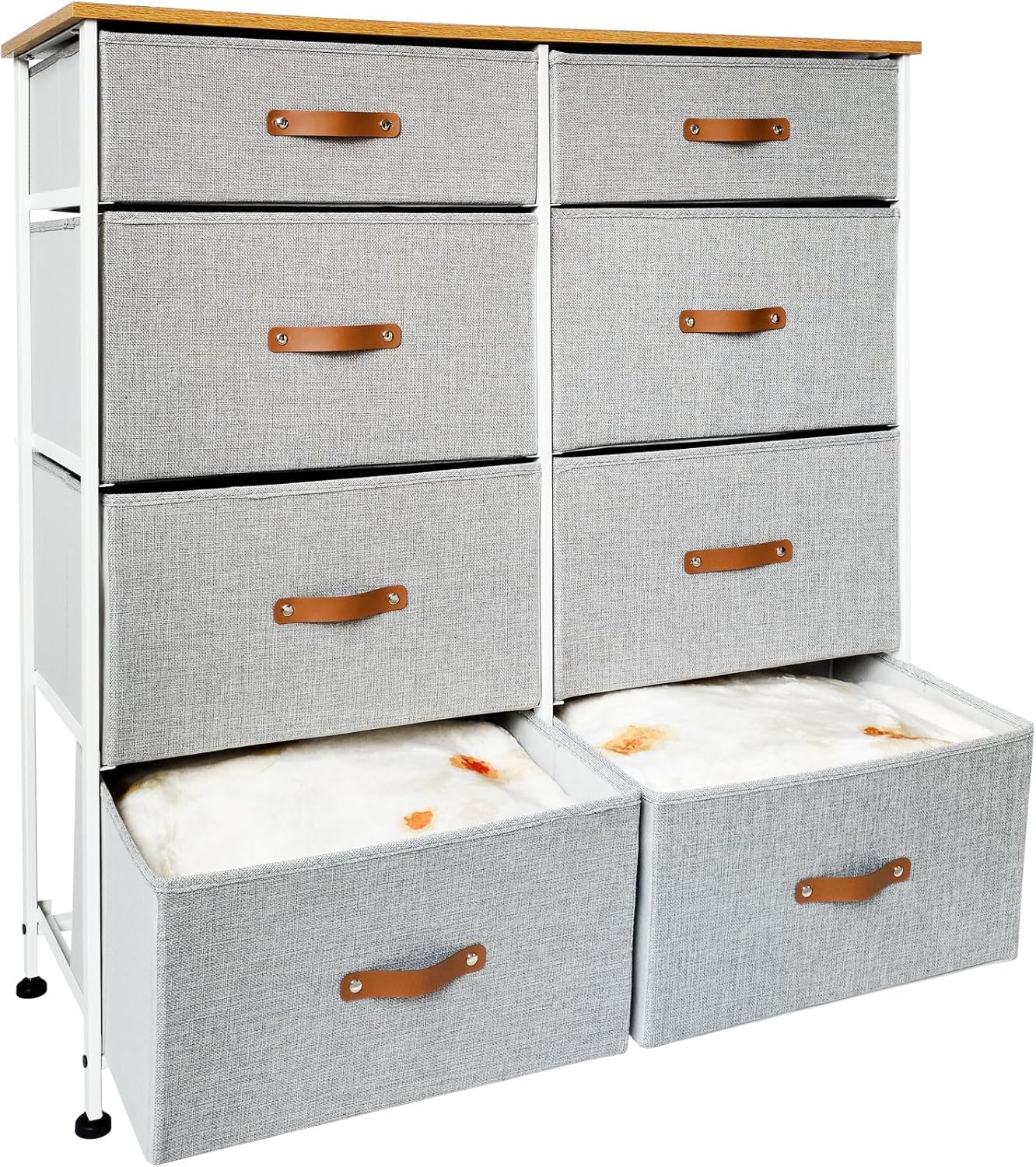 Amazing Tour Chest of Drawers, 8 Fabric Drawers, Bedroom Drawers, Tall ...