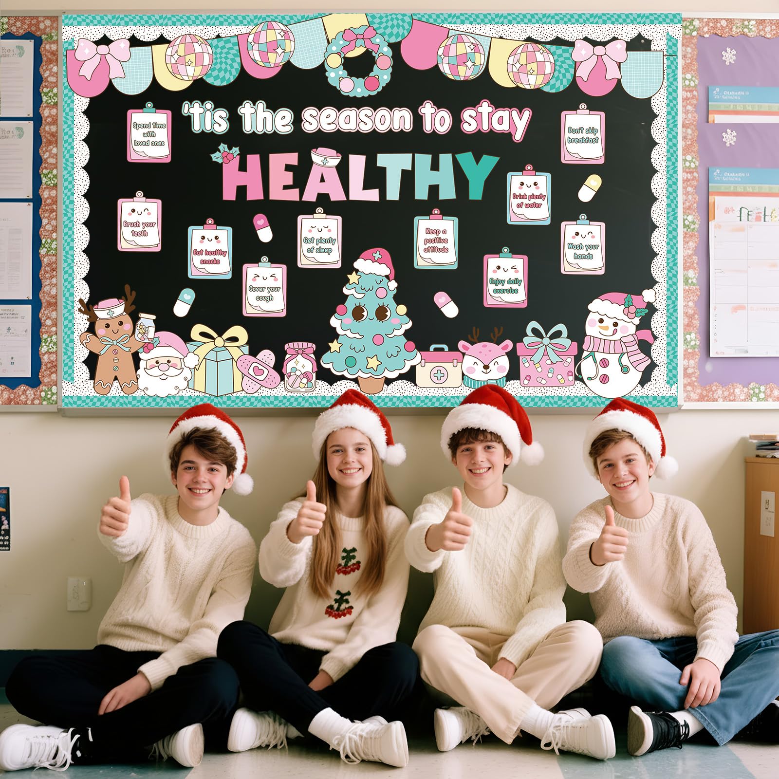 Snapklik.com : Christmas Bulletin Board Decorations Set Christmas ...