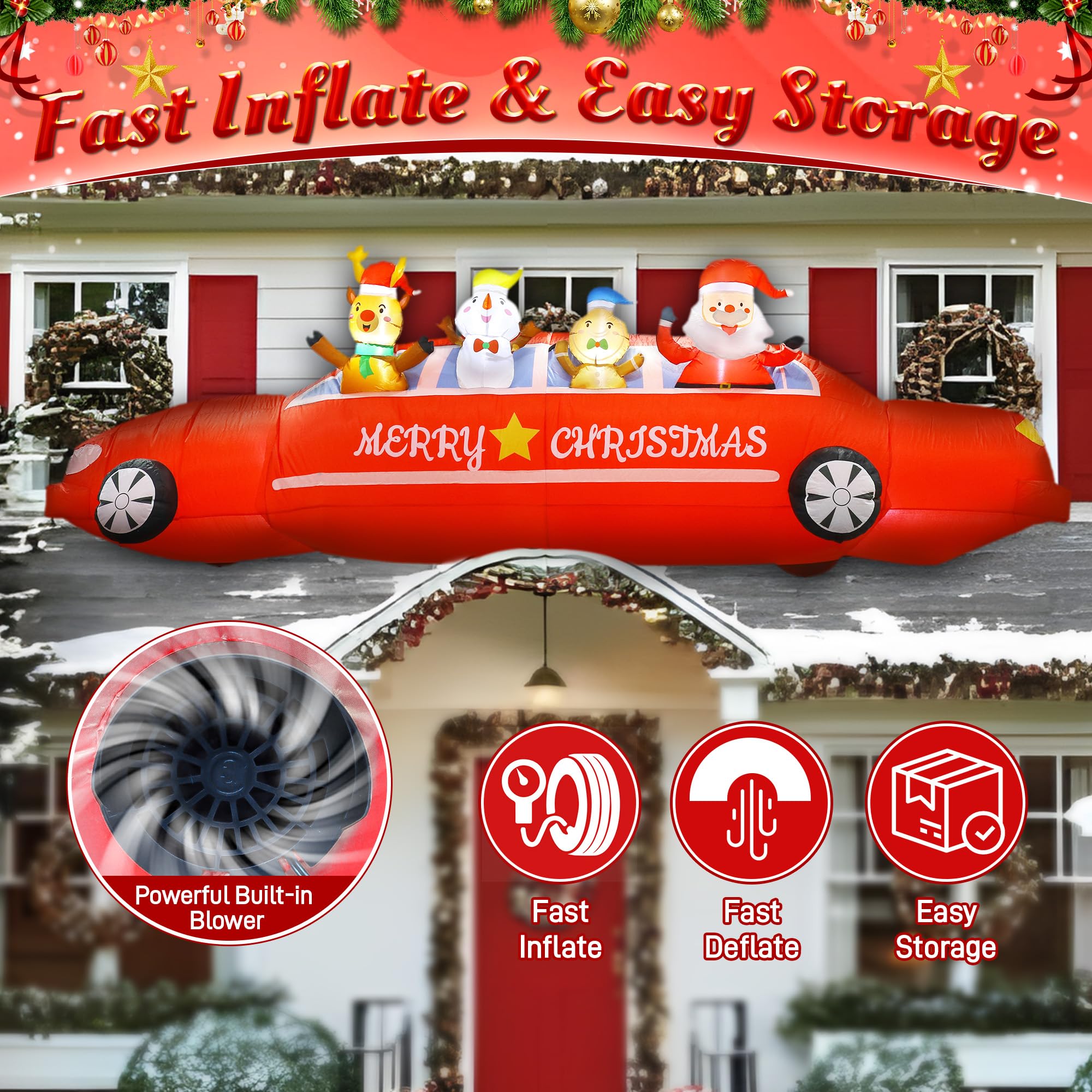 Snapklik.com : Sinimaka 10 FT Long Christmas Inflatable Outdoor ...