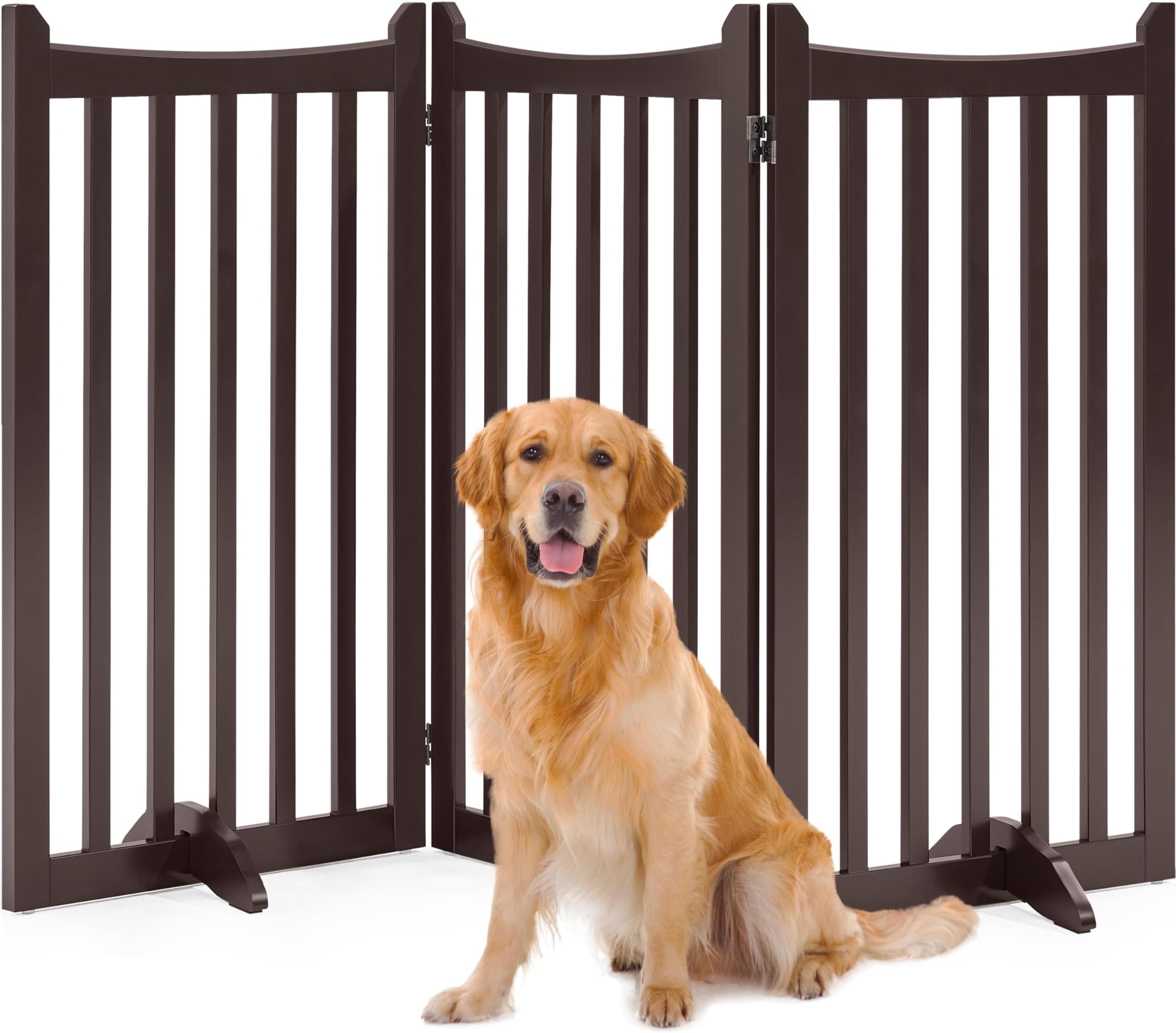 Amazon.com : Etna Products White Adirondack Style Free Standing Pet Gate. 3 Panel Foldable Gate ...