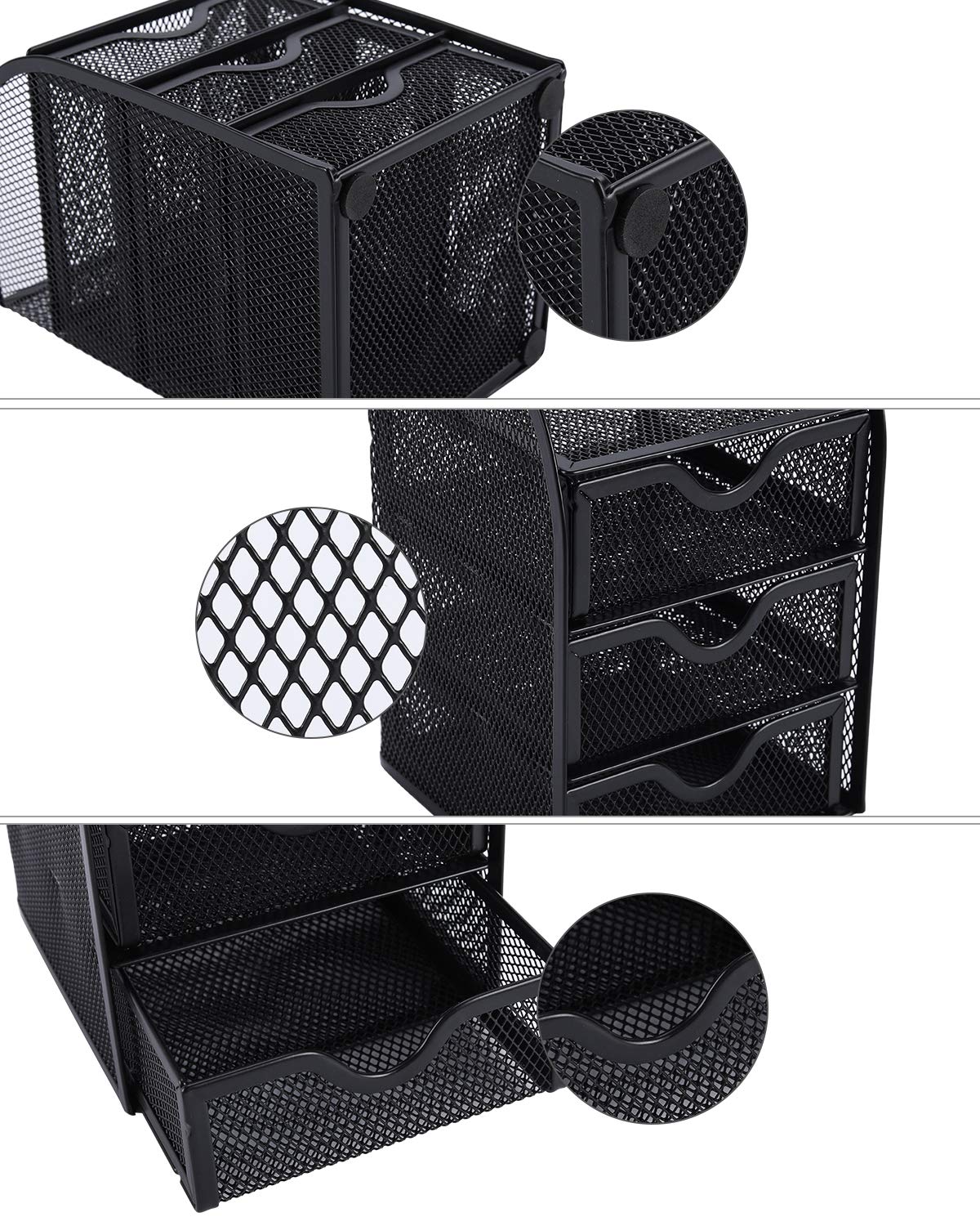 EasyPAG Mesh Desk Tidy 2 Piece Organiser Set - Versatile Desktop Tidy ...