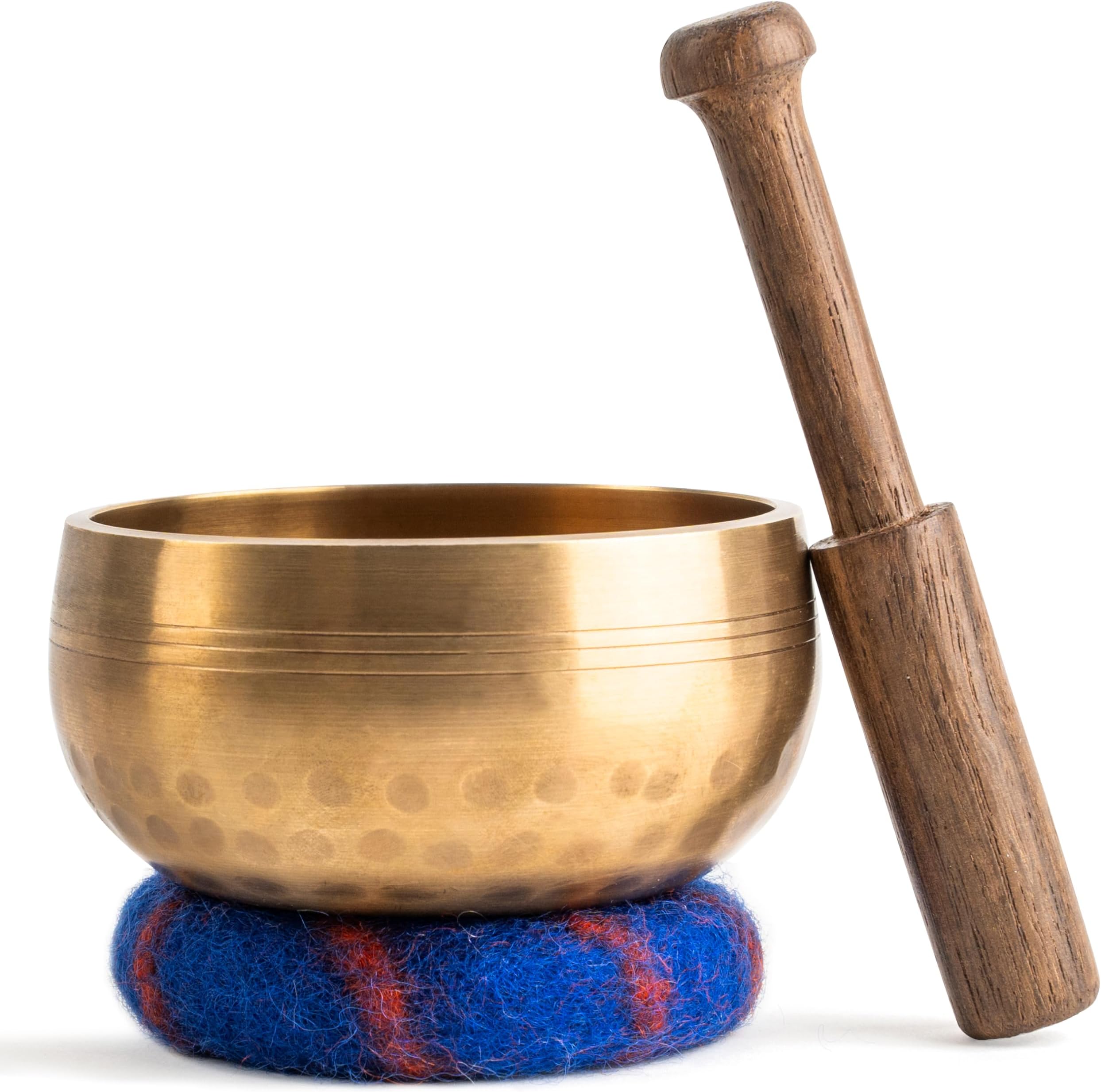 Amazon.com: Tibetan Singing Bowl - 4 inch, Red Singing Bowl Set with ...