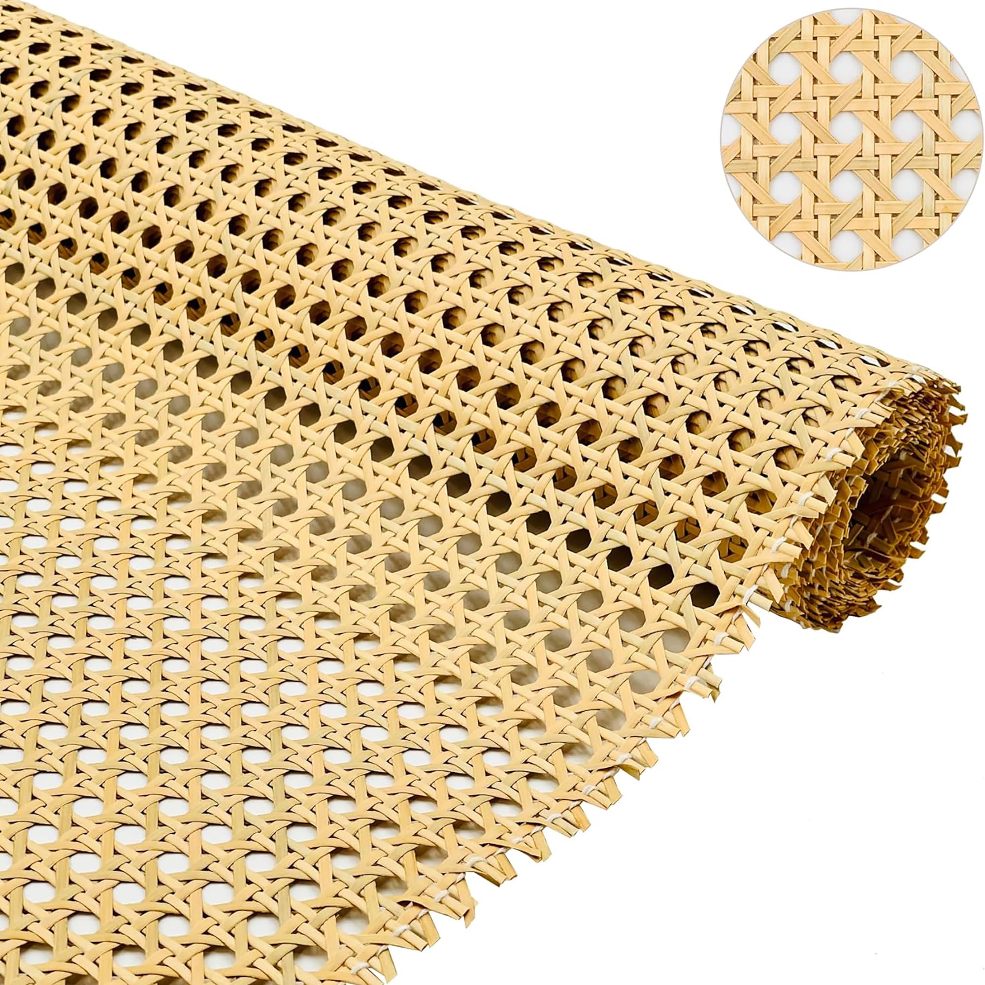 Homesake® 24" Width Cane Webbing Natural Rattan Webbing for Caning ...