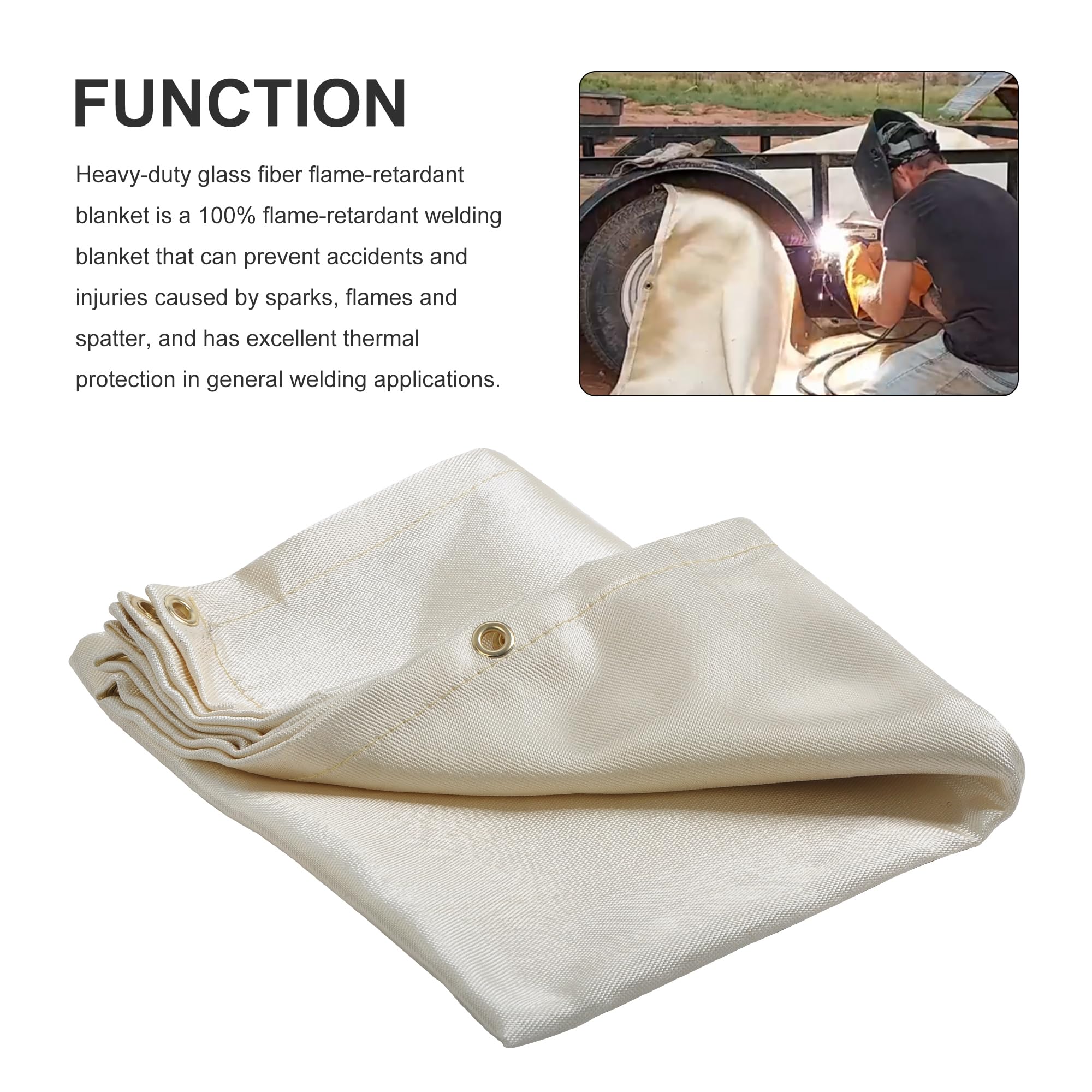 Snapklik.com : 4 Feet X 6 Feet Welding Blanket Fire Flame Retardant ...