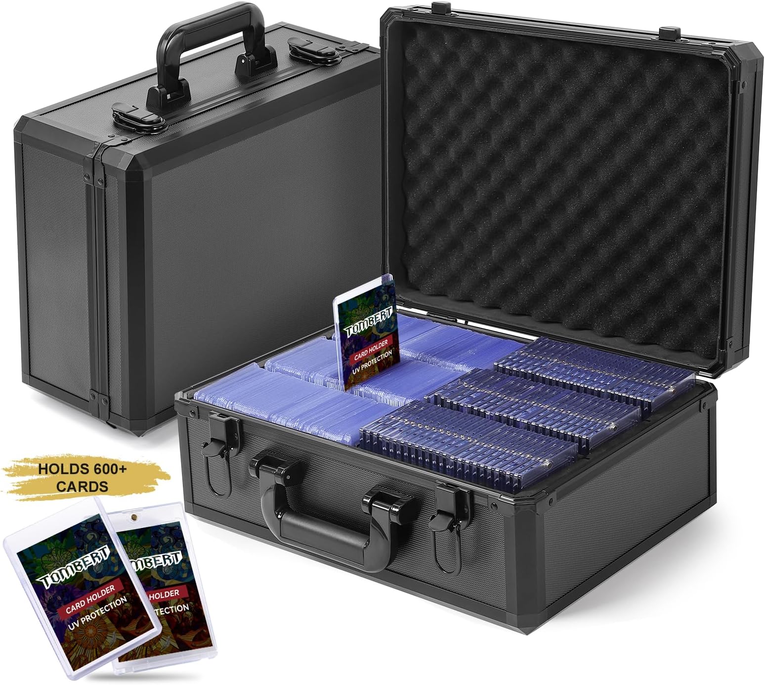 Amazon.com: MORABTO Toploader Box, Holds 1200+ Top Loaders, 3" x 4" 35PT Rigid Card Case with 15 ...