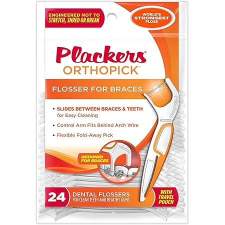 Amazon.com: Plackers Ortho Pick Flosser, 24 Count : Beauty & Personal Care