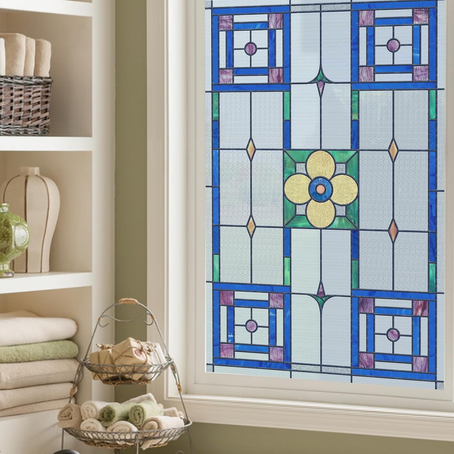 Amazon.com: ADD.HERES 3D Stained Glass Window Film, Decorative Window ...